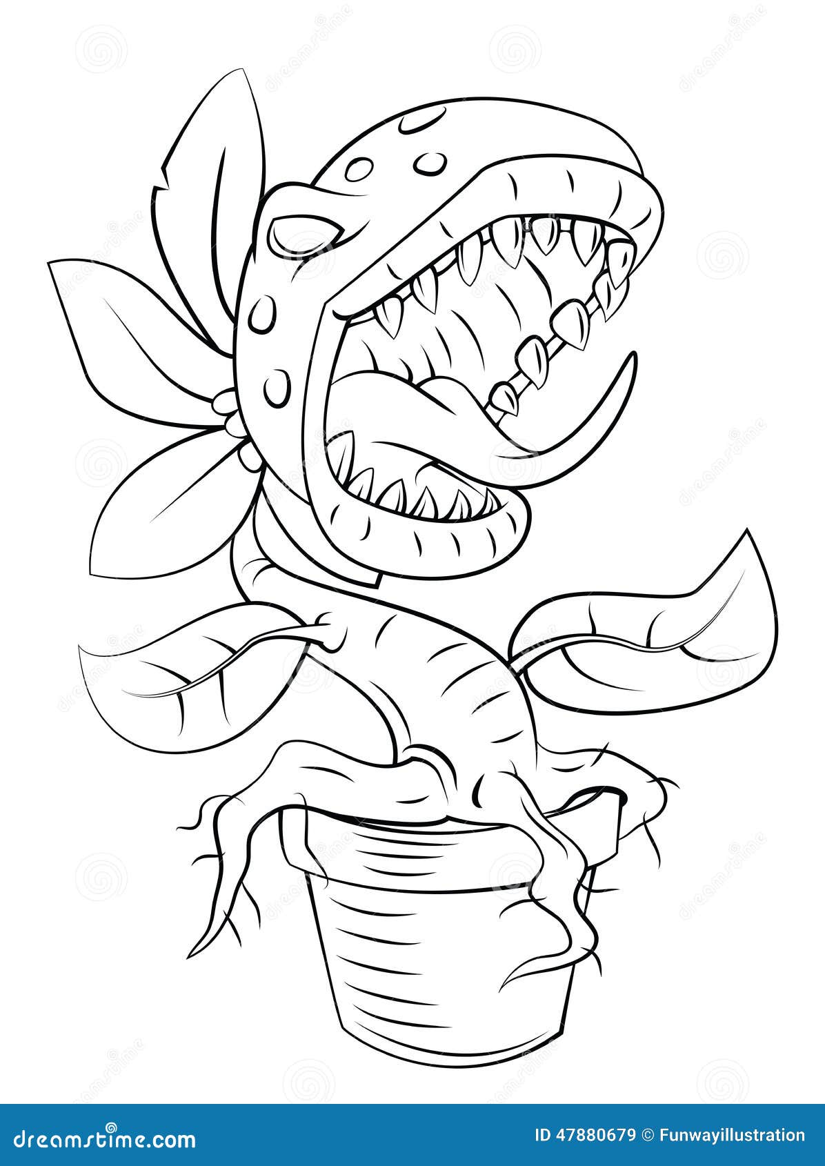 Plant Monster stock vector. Illustration of hungry, funny - 47880679