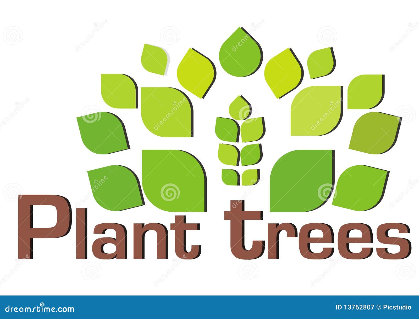 Plant More Trees Sign. Hand Drawn Vector Drawing And Lettering ...