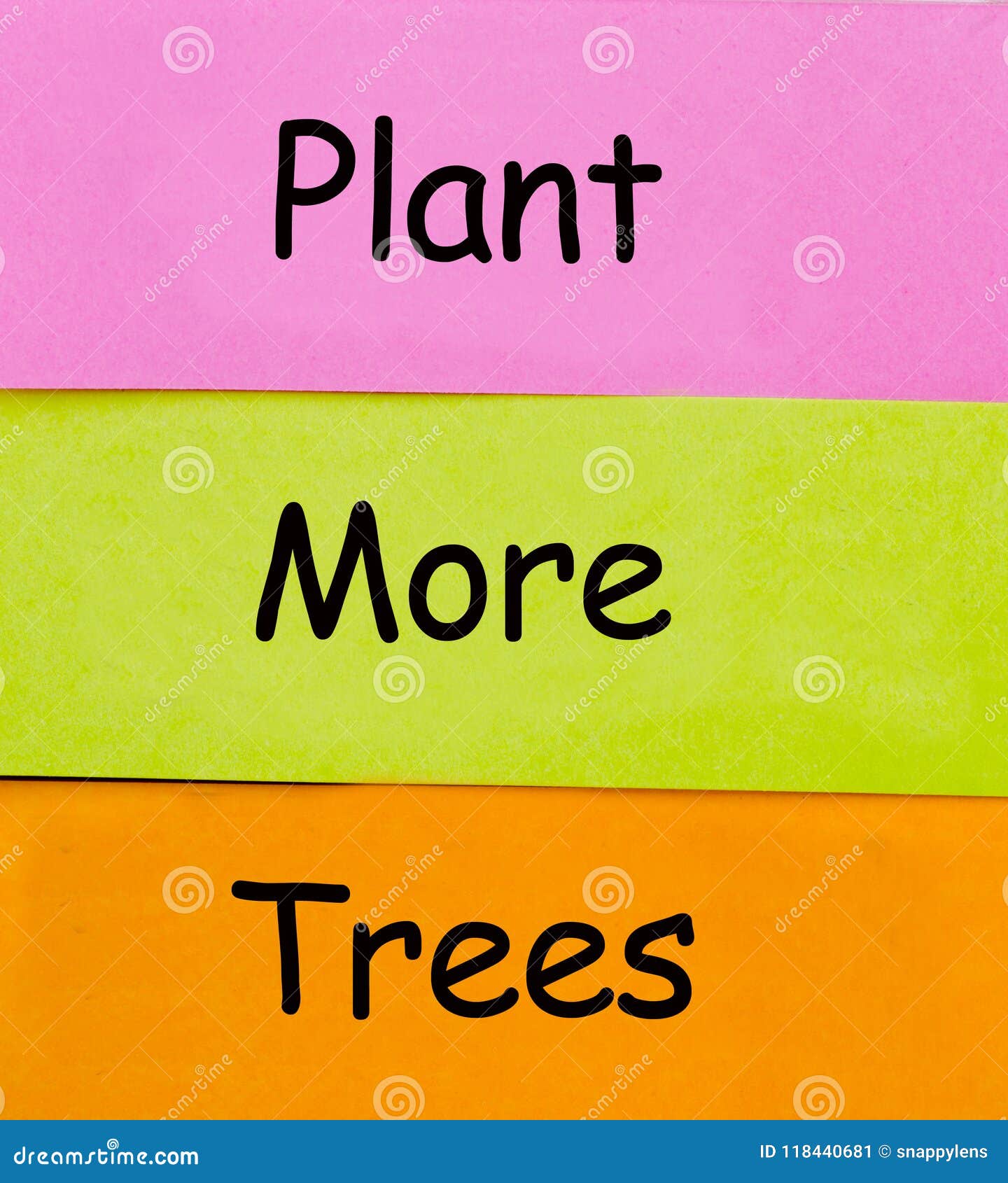Plant More Trees Words Written on Sticky Notes Stock Image - Image of ...