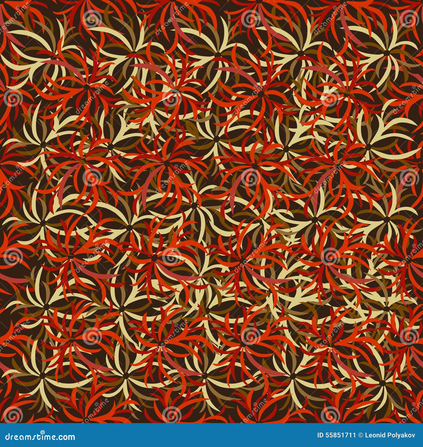 Plant pattern stock vector. Illustration of ornate, doodle - 55851711