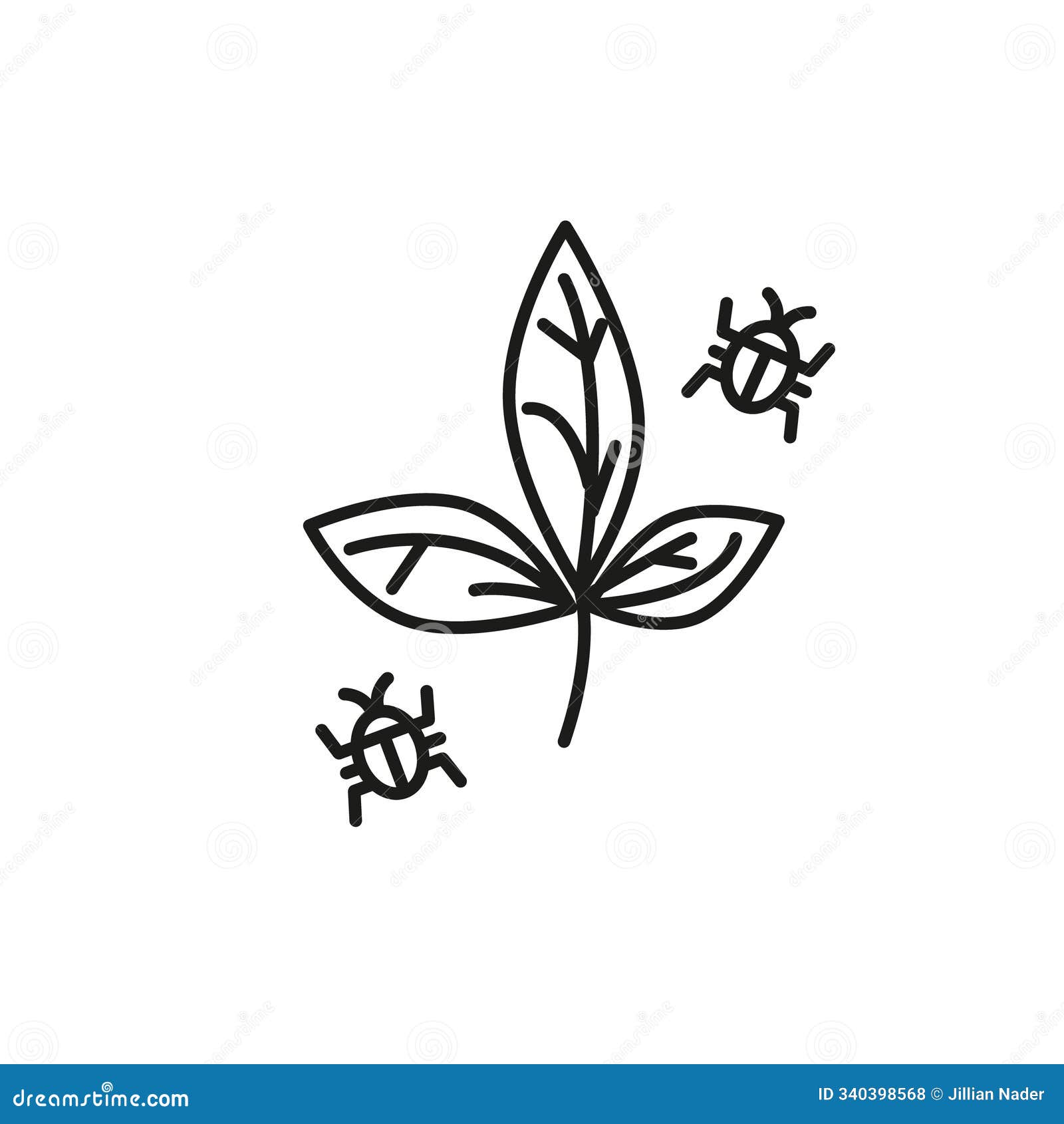 Plant Pests Icon Flat Line Symbol Set Stock Illustration - Illustration ...