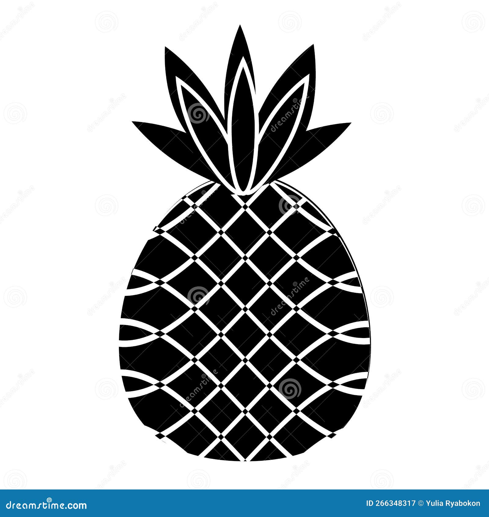 Plant Pineapple Icon Cartoon Vector. Ananas Fruit Stock Vector ...