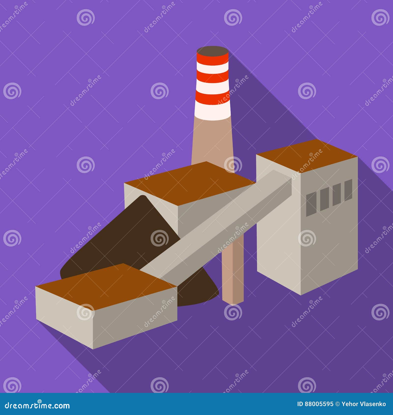 The Plant with the Pipe.Factory on Processing of Minerals from the Mine ...