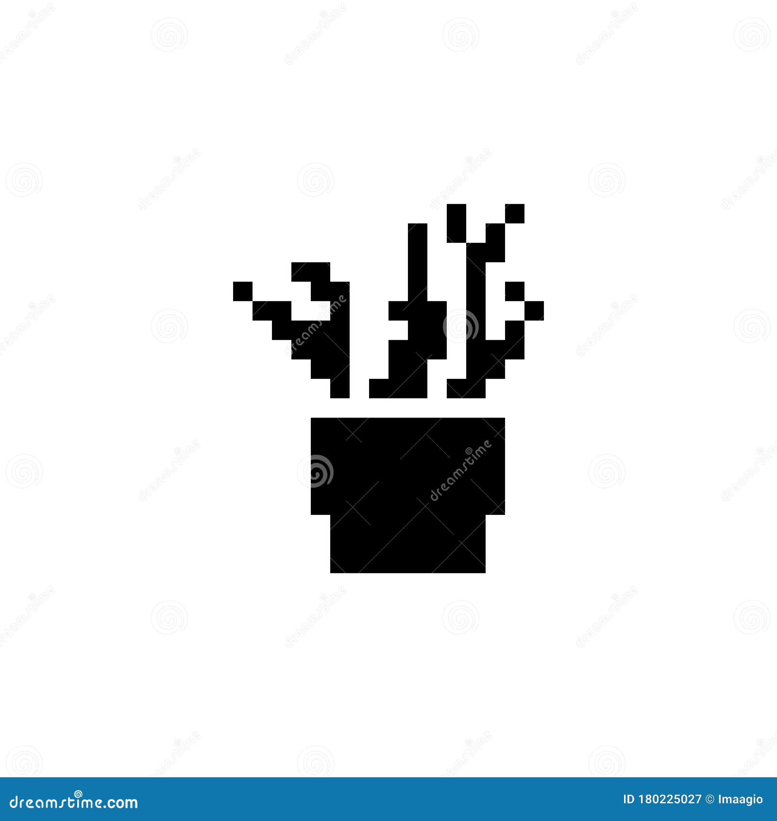 Plant. Pixel Icon. Nature Vector Illustration Stock Vector ...