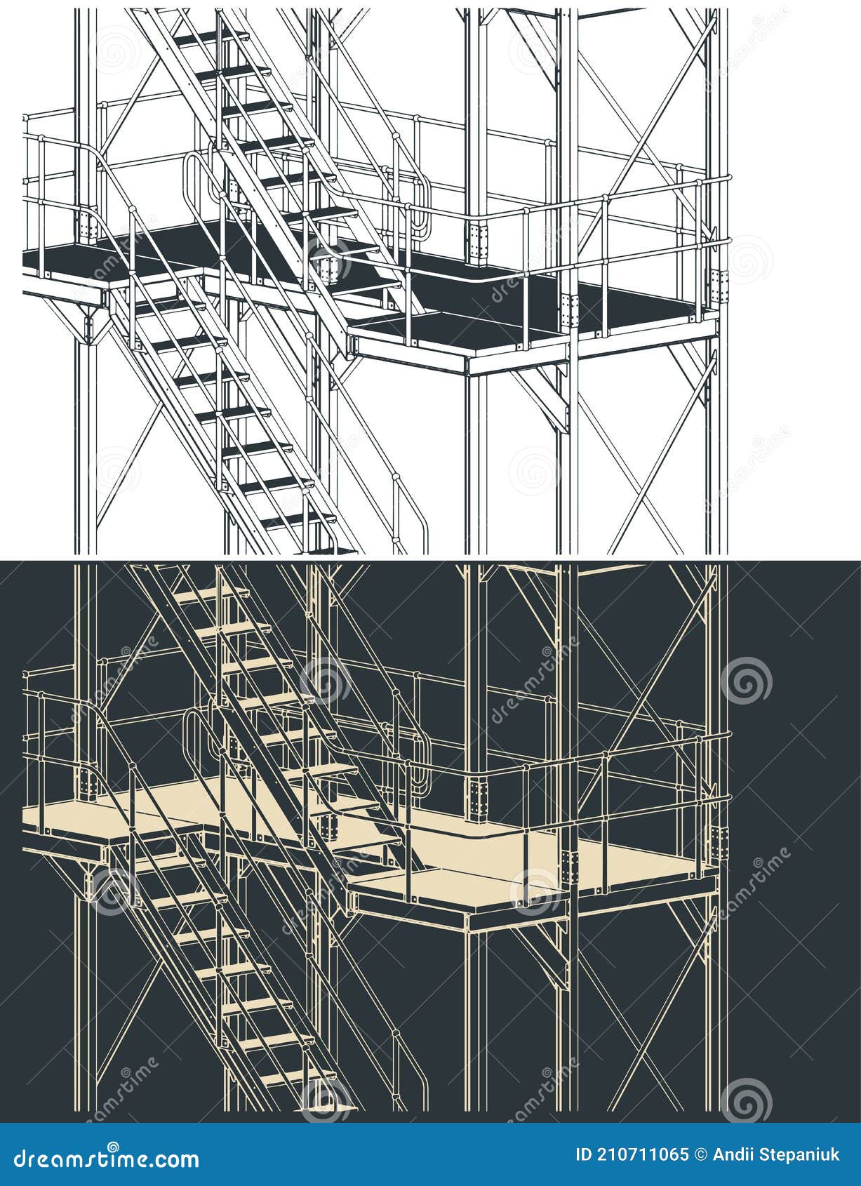 Plant Platform Close-up Drawings Stock Vector - Illustration of ...