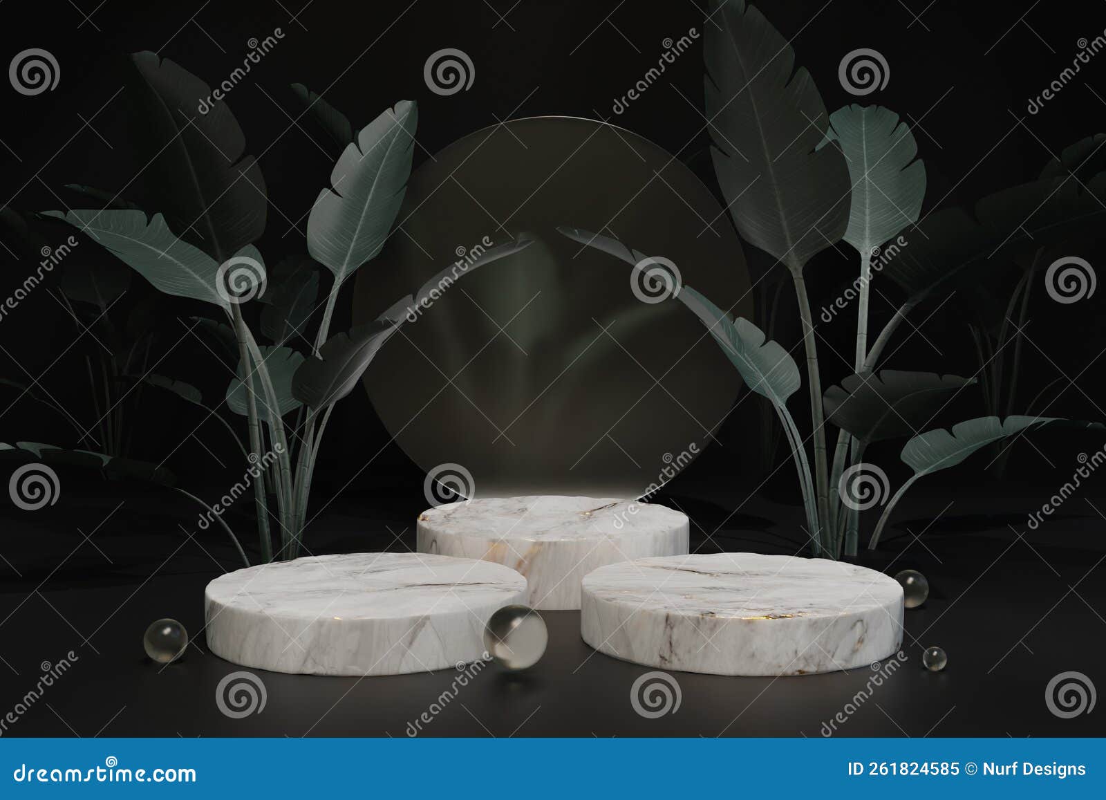 Plant podium set 12 stock illustration. Illustration of render - 261824585
