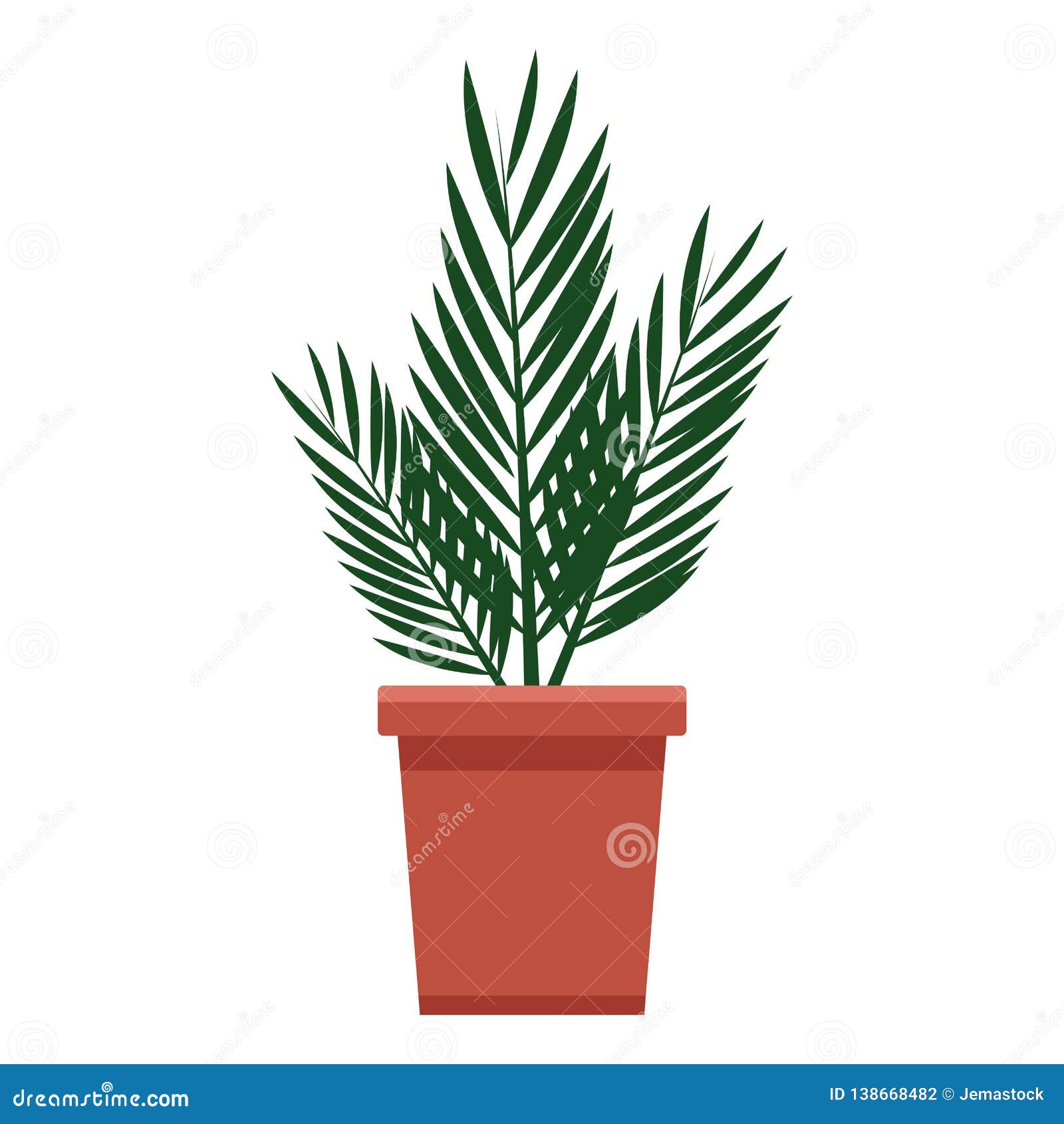 Plant in pot cartoon stock vector. Illustration of botanical - 138668482