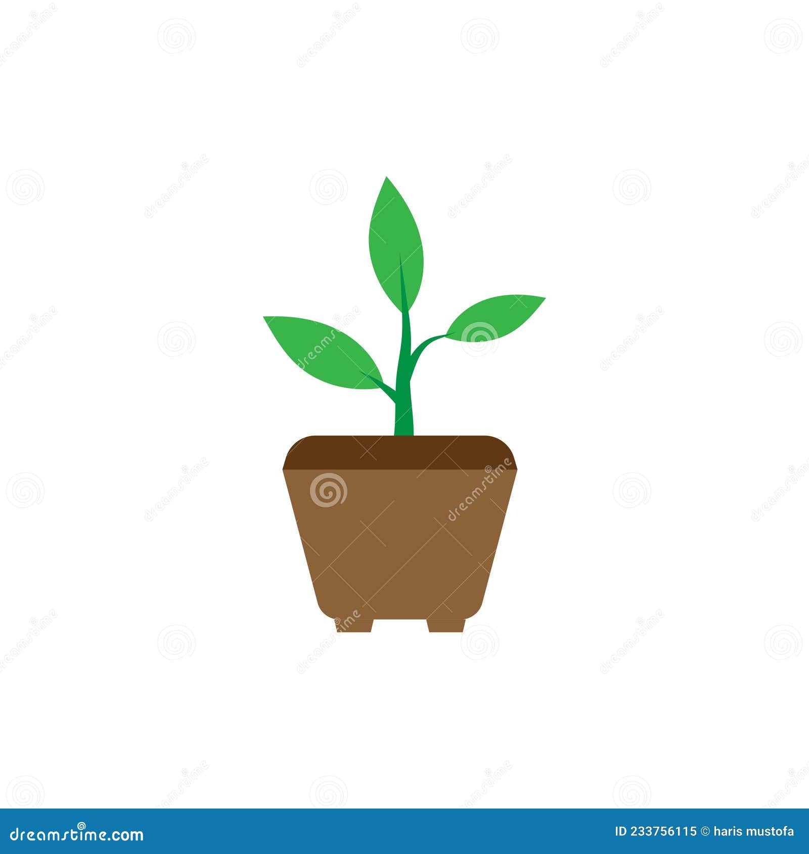 Plant Pot Icon Design Template Vector Isolated Illustration Stock ...