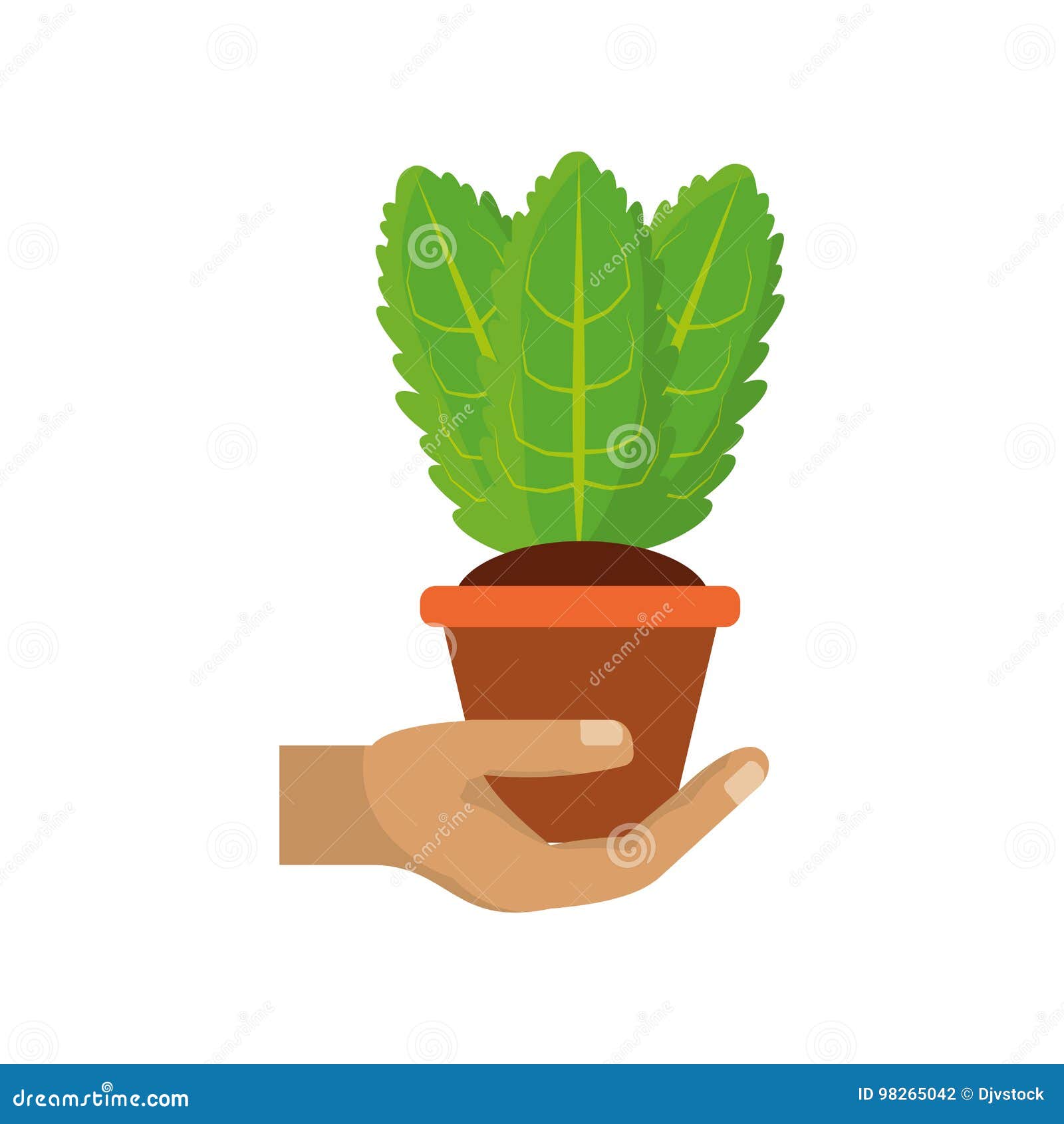 Plant in Pot Vector Illustration Stock Vector - Illustration of design ...