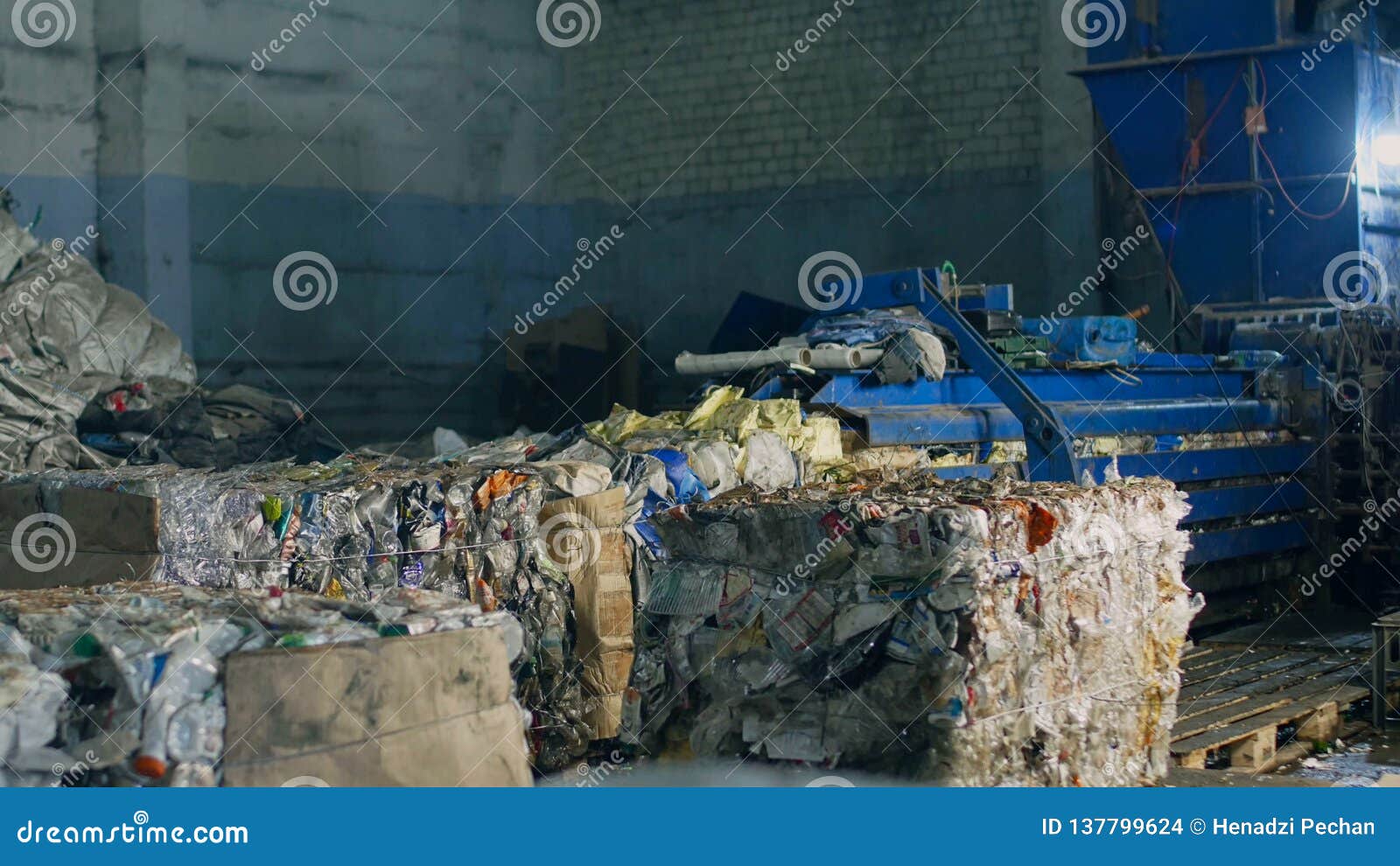 Plant for Pressing and Waste Processing, Pressing Garbage in Bales ...