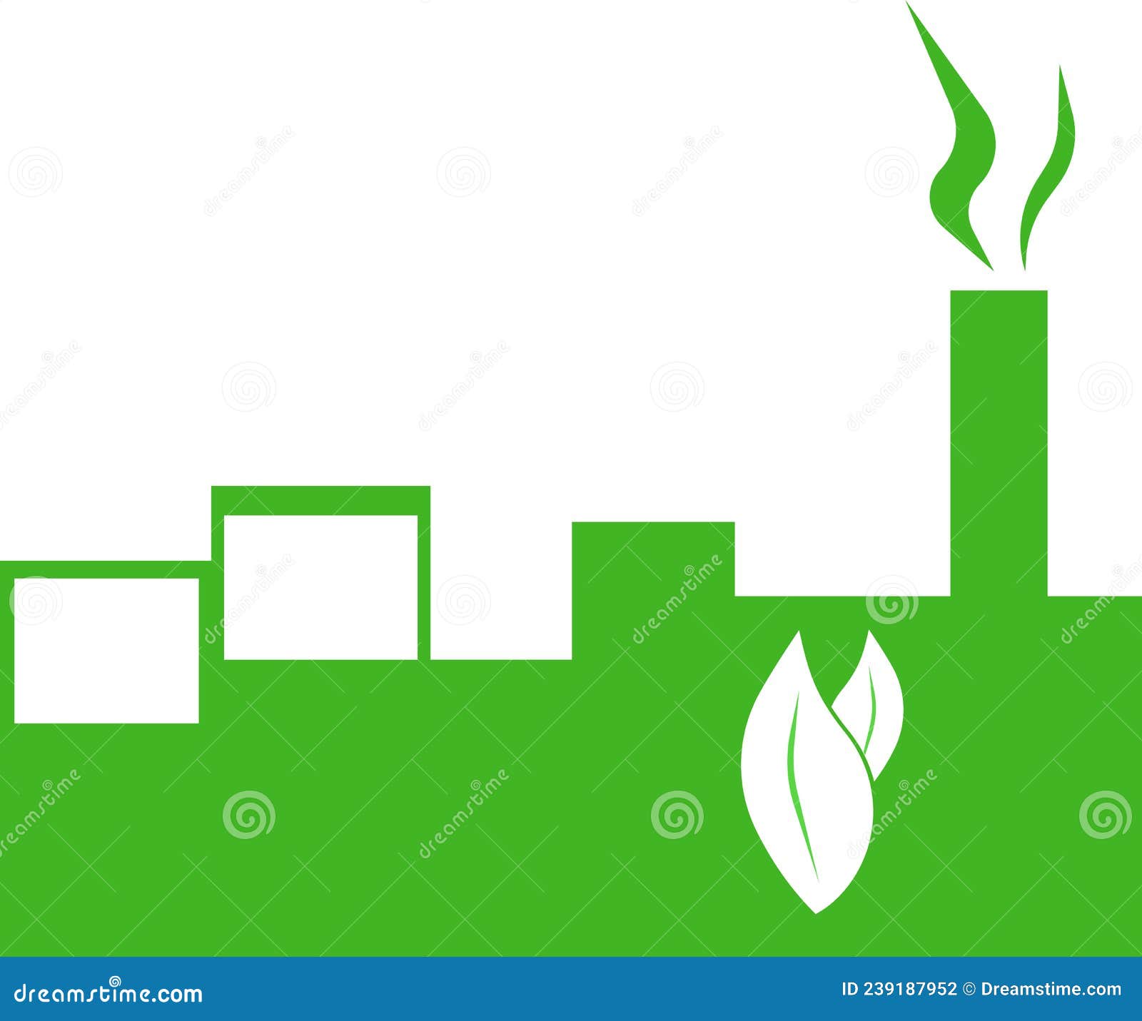 A Plant for Processing Environmentally Friendly Fuel. Vector Image ...