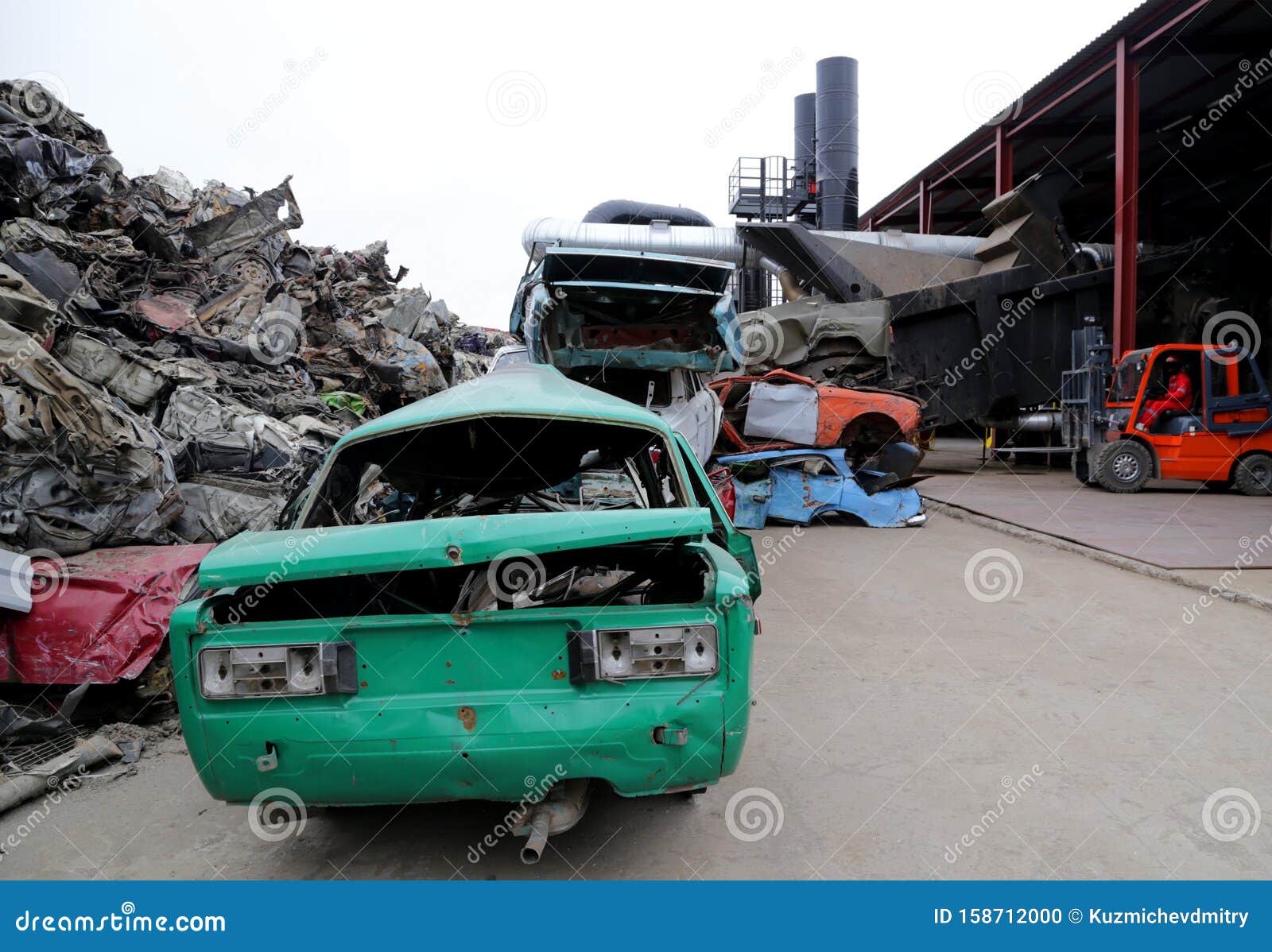 Plant for the Processing of Failed Machines Stock Photo - Image of ...