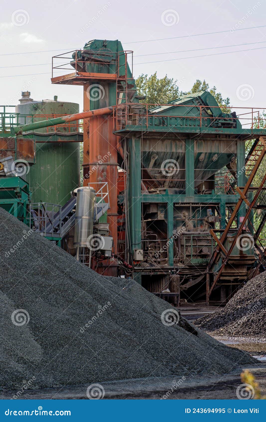 Plant for the Production of Asphalt and Bitumen Stock Image - Image of ...