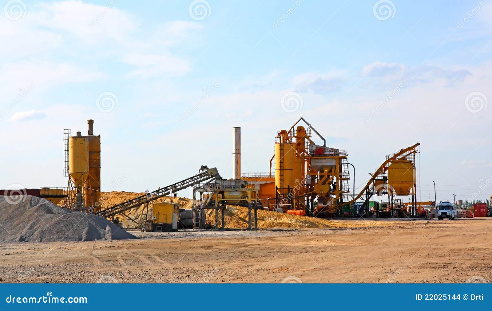 Plant for the Production of Concrete Stock Photo - Image of rock ...