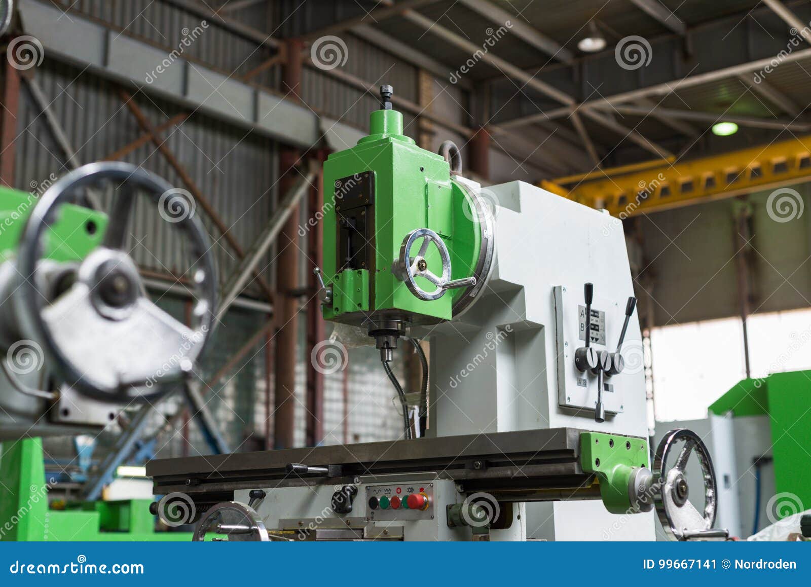 Mechanical Vertical Milling Machine. Stock Image - Image of metalwork ...