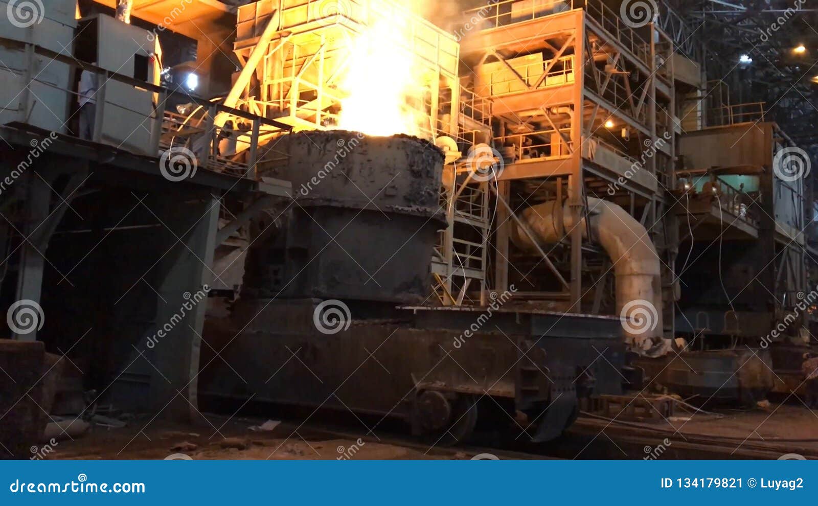 Plant for the Production of Metal. Stock Image - Image of ferrous ...