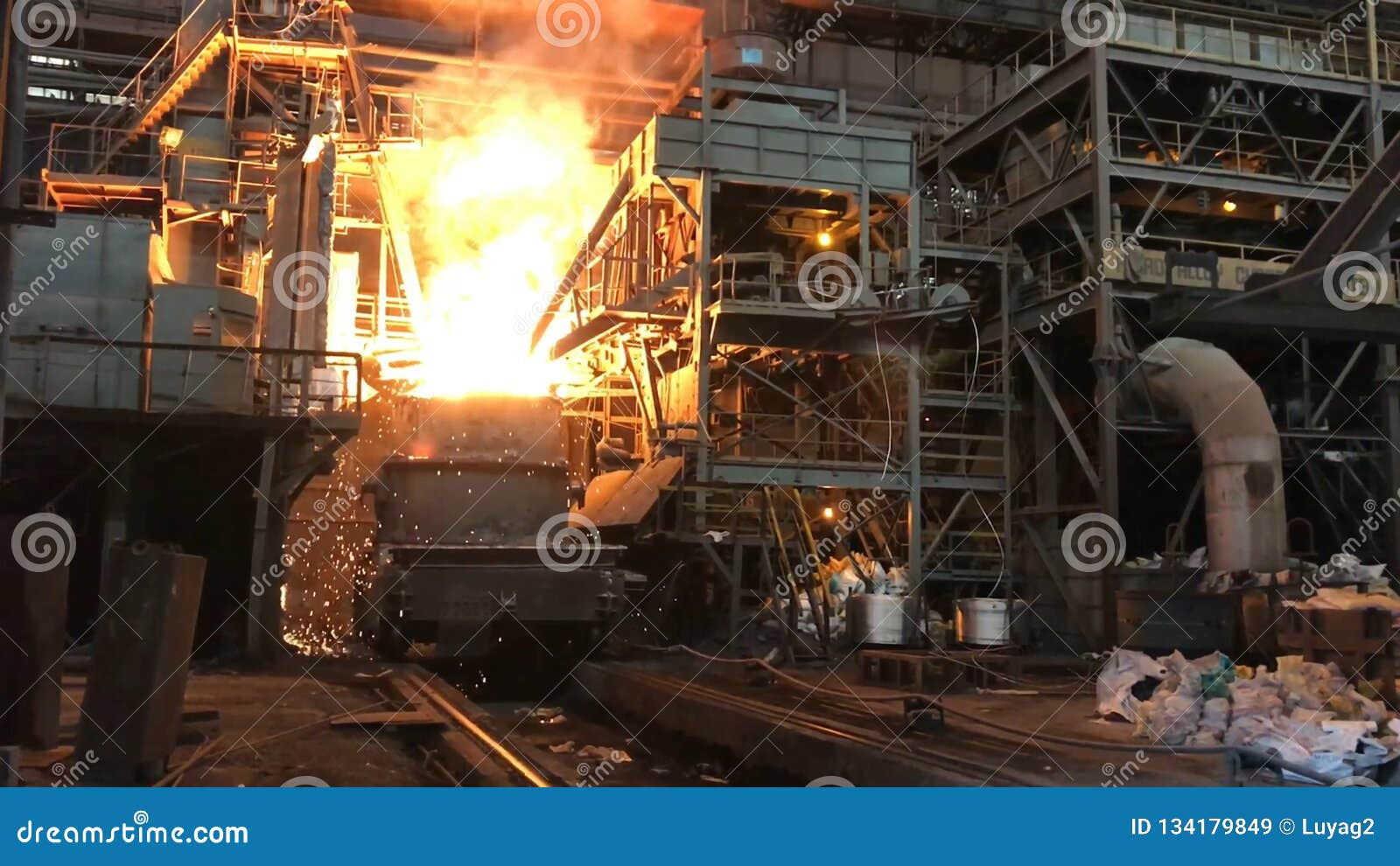 Plant for the Production of Metal. Stock Image - Image of ingot ...