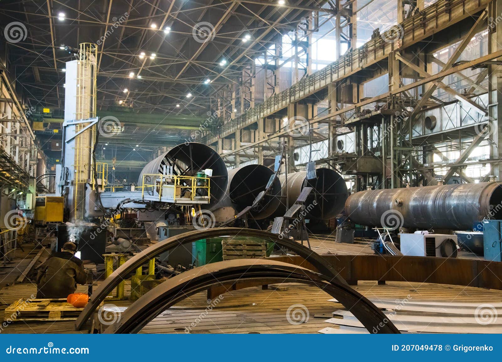 Plant for the Production of Metal Structures Stock Photo - Image of ...