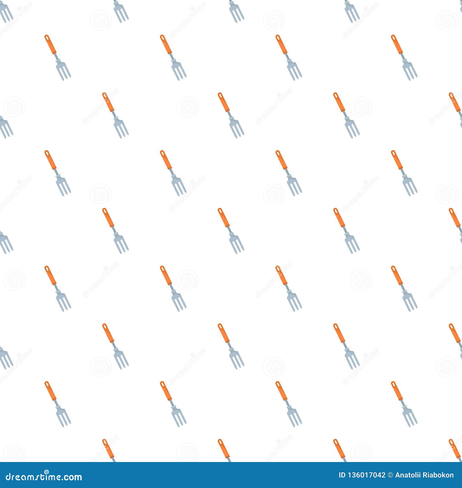 Plant Rake Pattern Seamless Vector Stock Vector - Illustration of flat ...