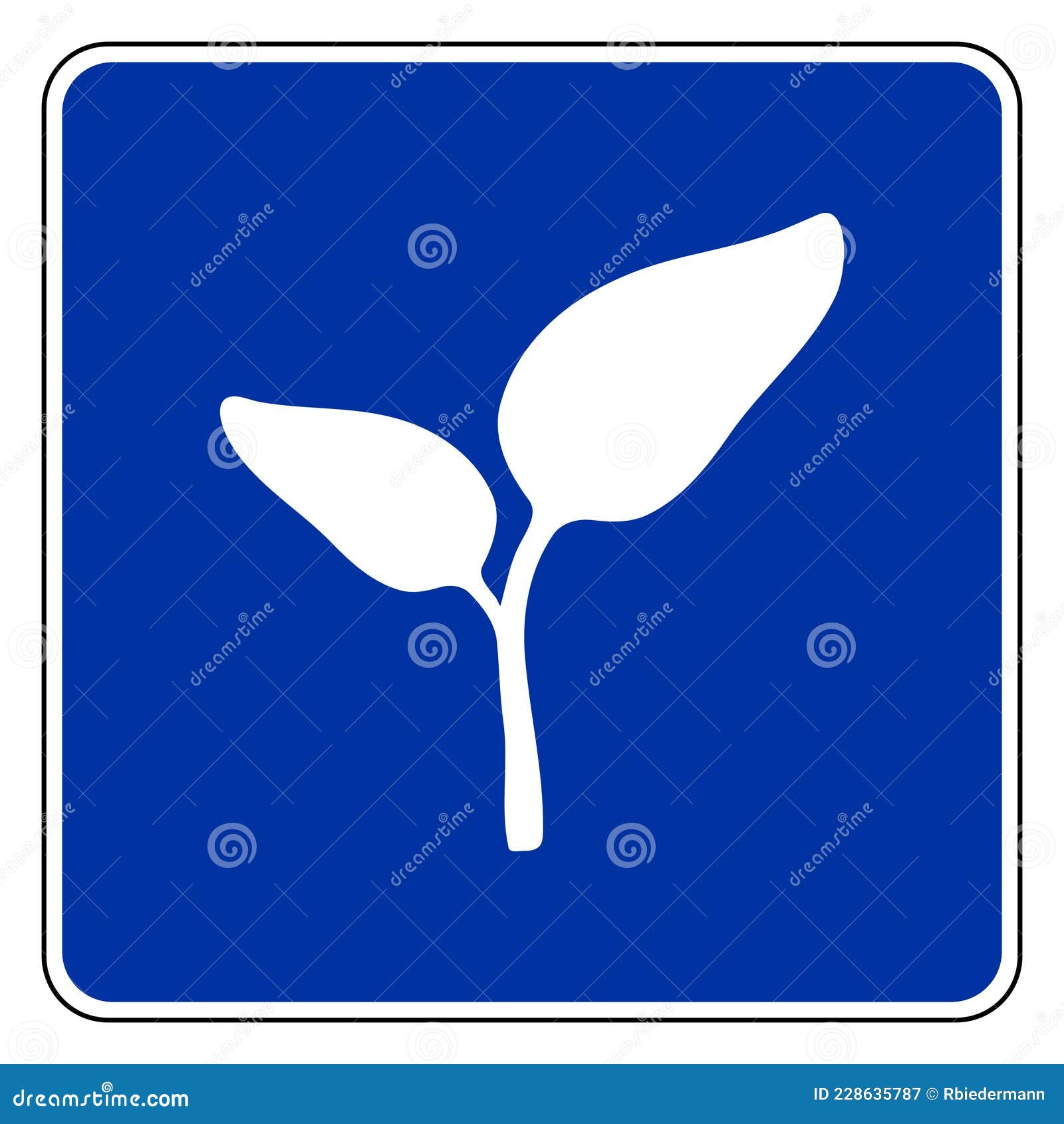 Plant and road sign stock vector. Illustration of ecological - 228635787