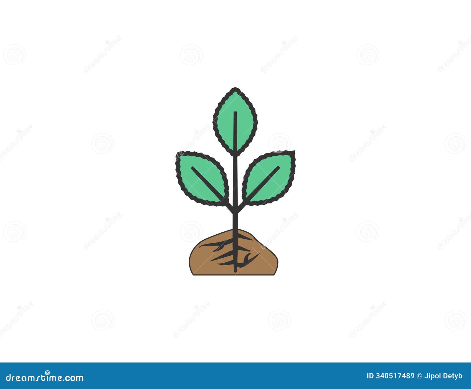 Plant, Roots Icon. Vector Illustration. Stock Vector - Illustration of ...