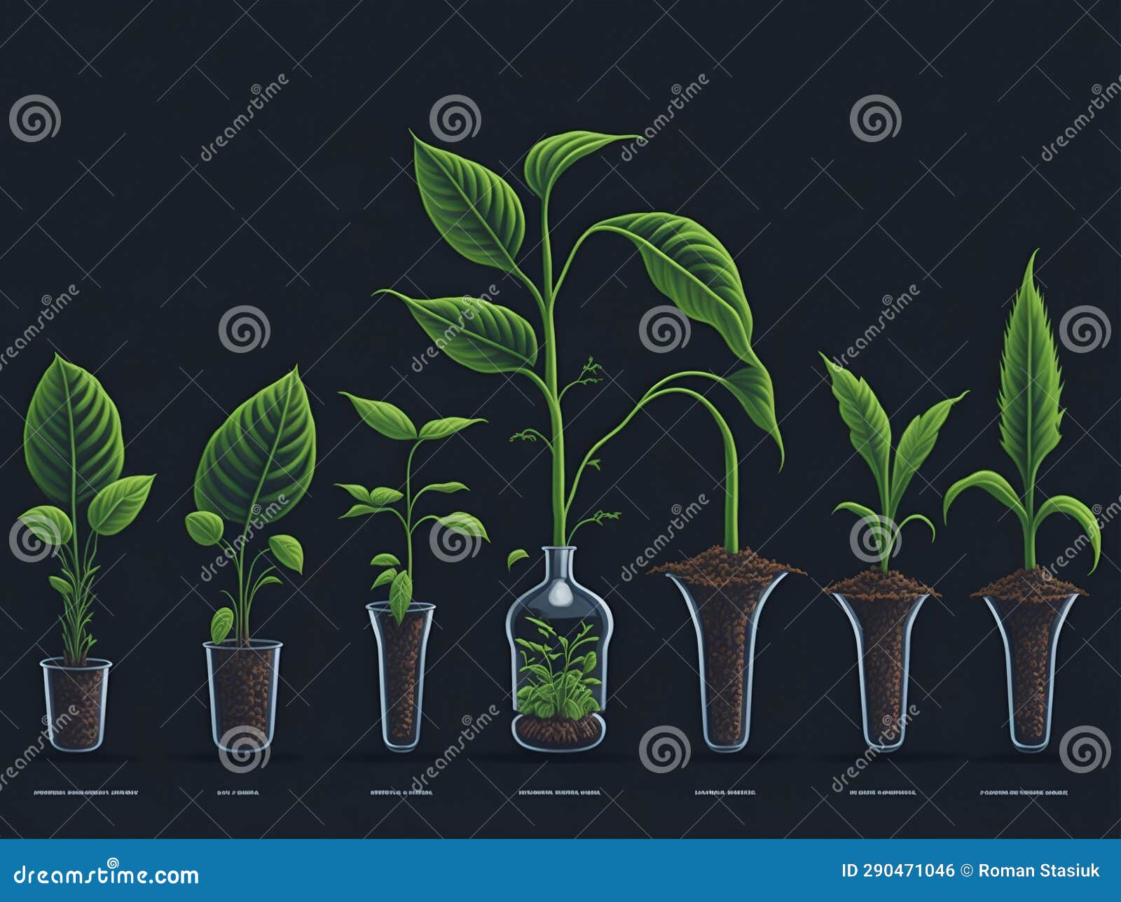 Plant S Growth Process As it Responds To Scientific Experimentation. AI ...