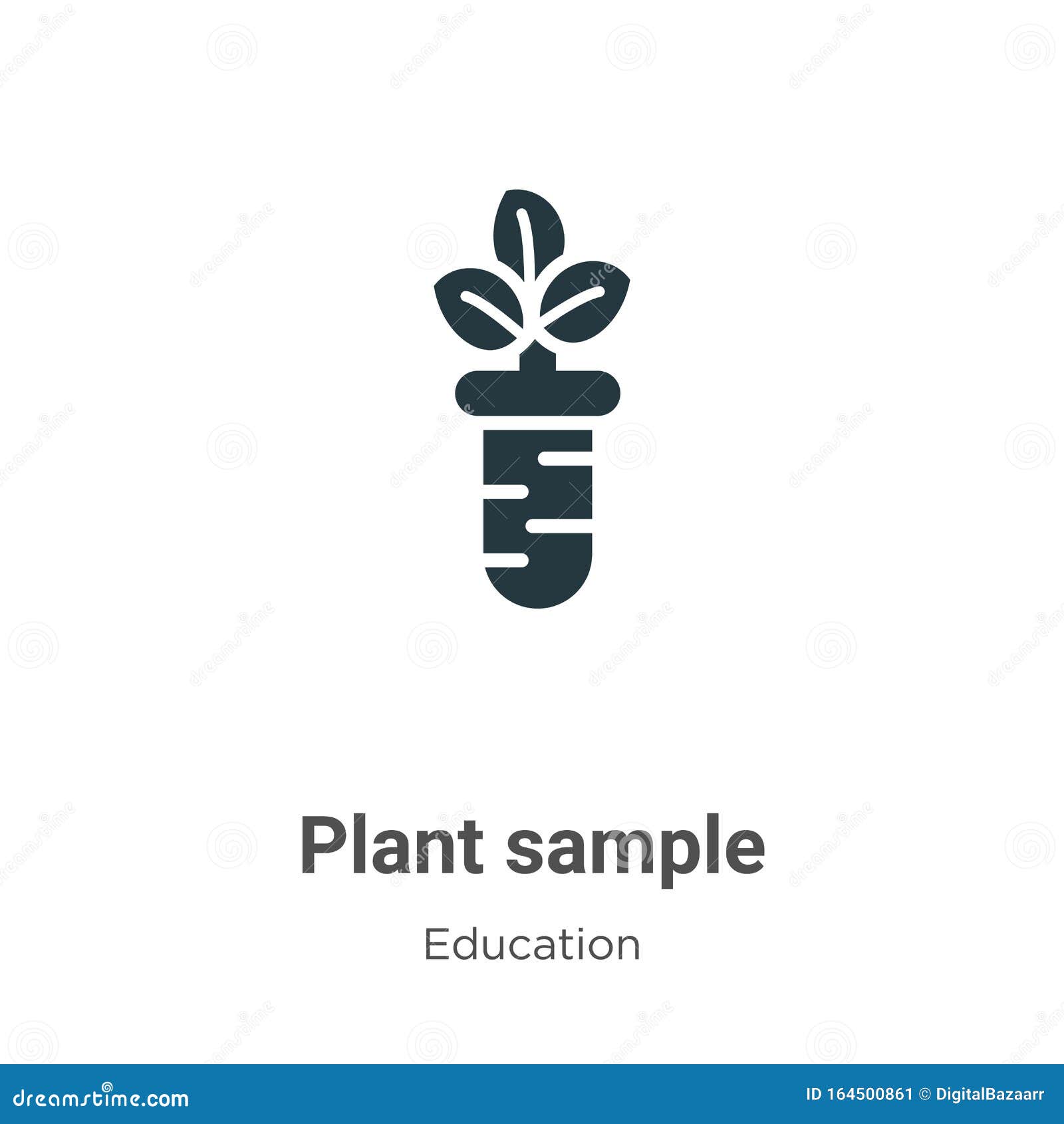 Plant Sample Vector Icon on White Background. Flat Vector Plant Sample ...