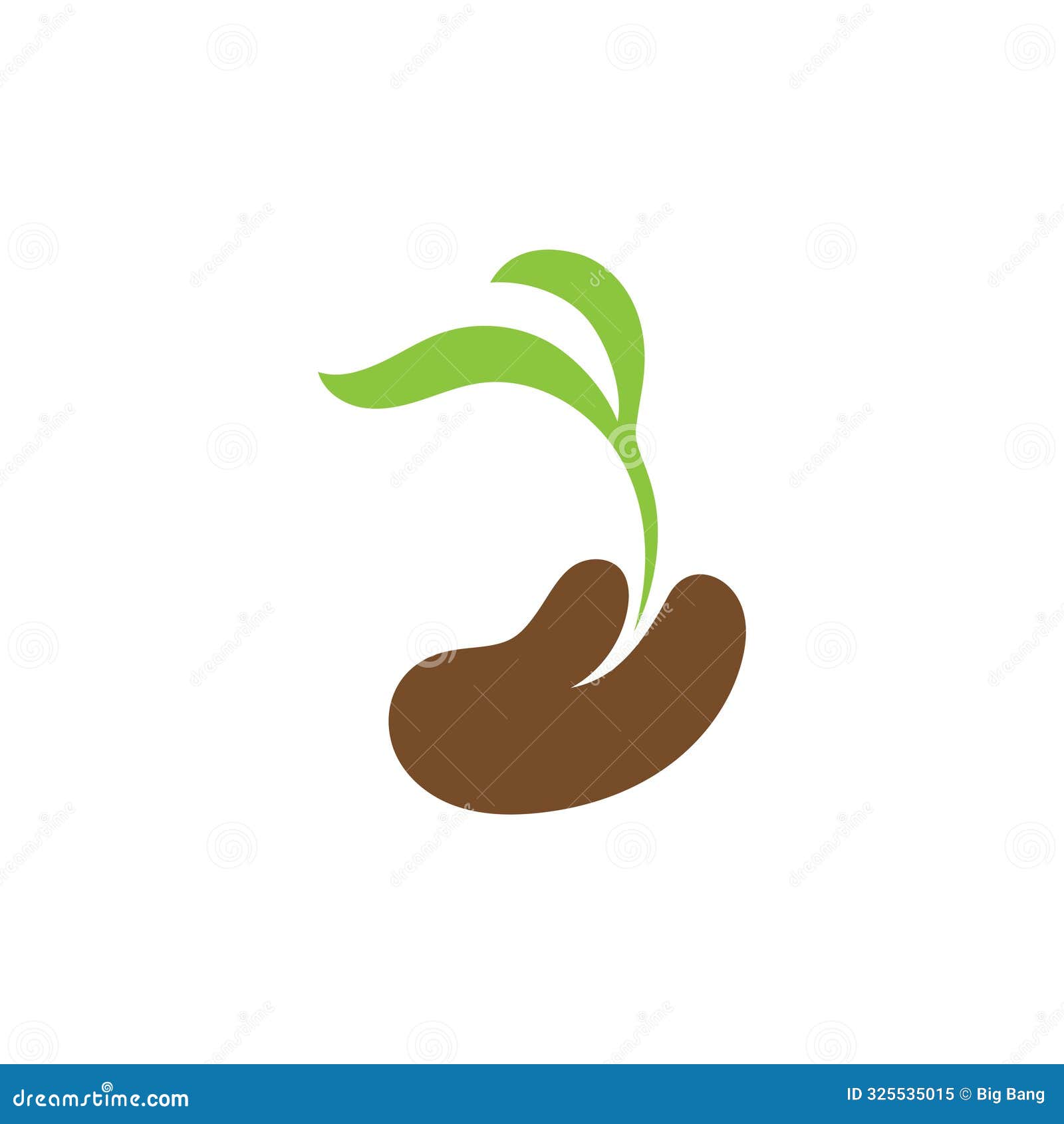 Plant Seeds Logo Vector Concept Template Stock Vector - Illustration of ...