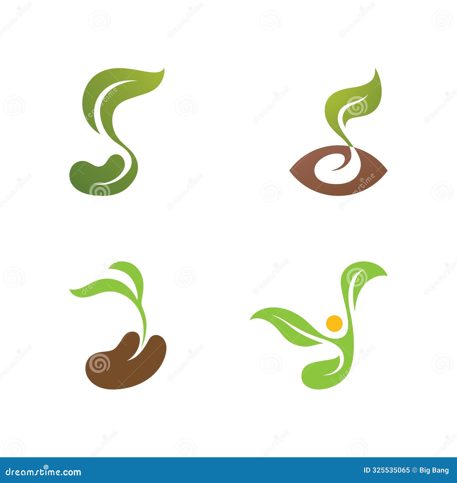 Plant Seeds Logo Vector Concept Template Stock Vector - Illustration of ...