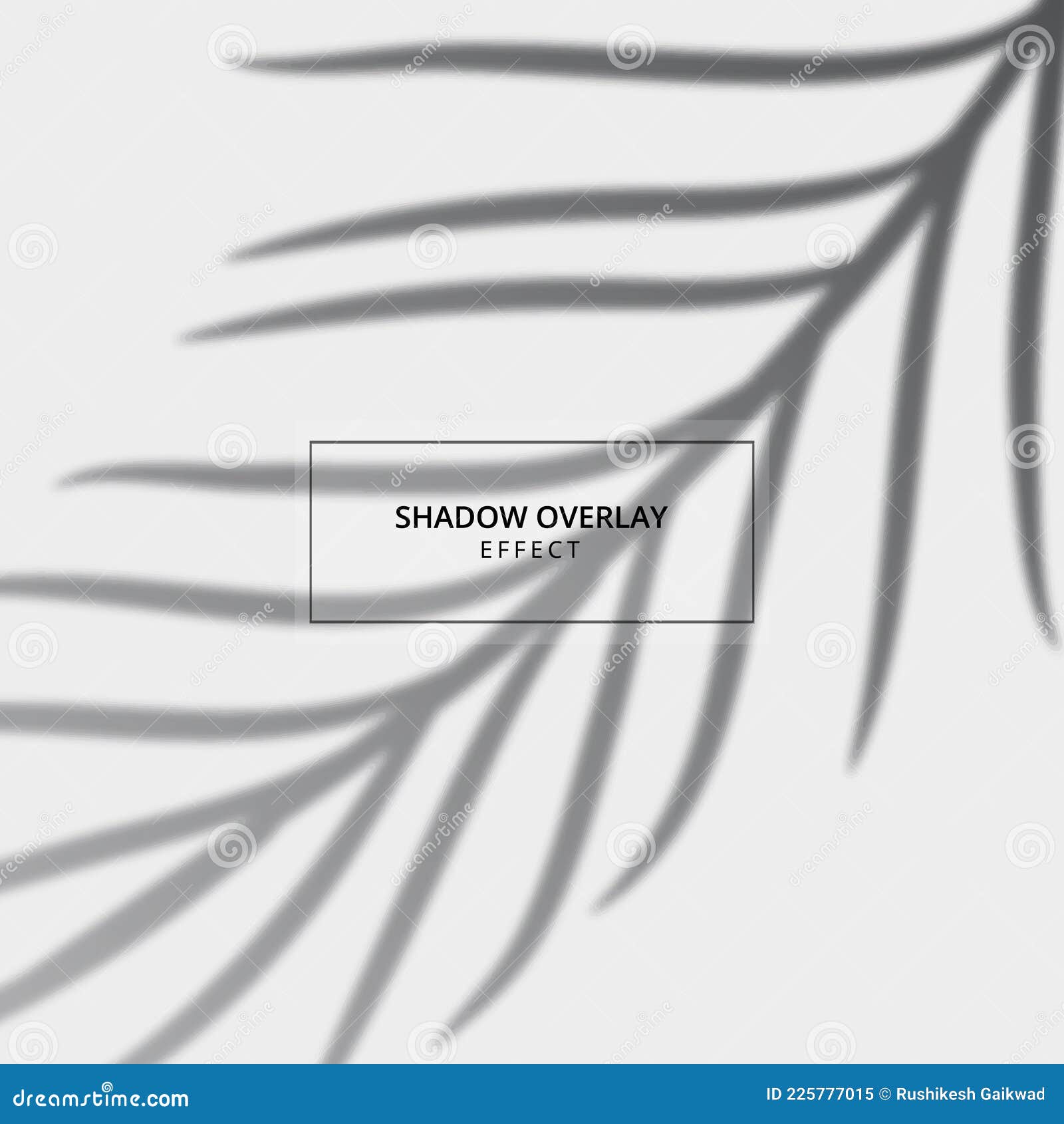 Plant Shadow Overlay Effect on Gray Background Stock Vector ...