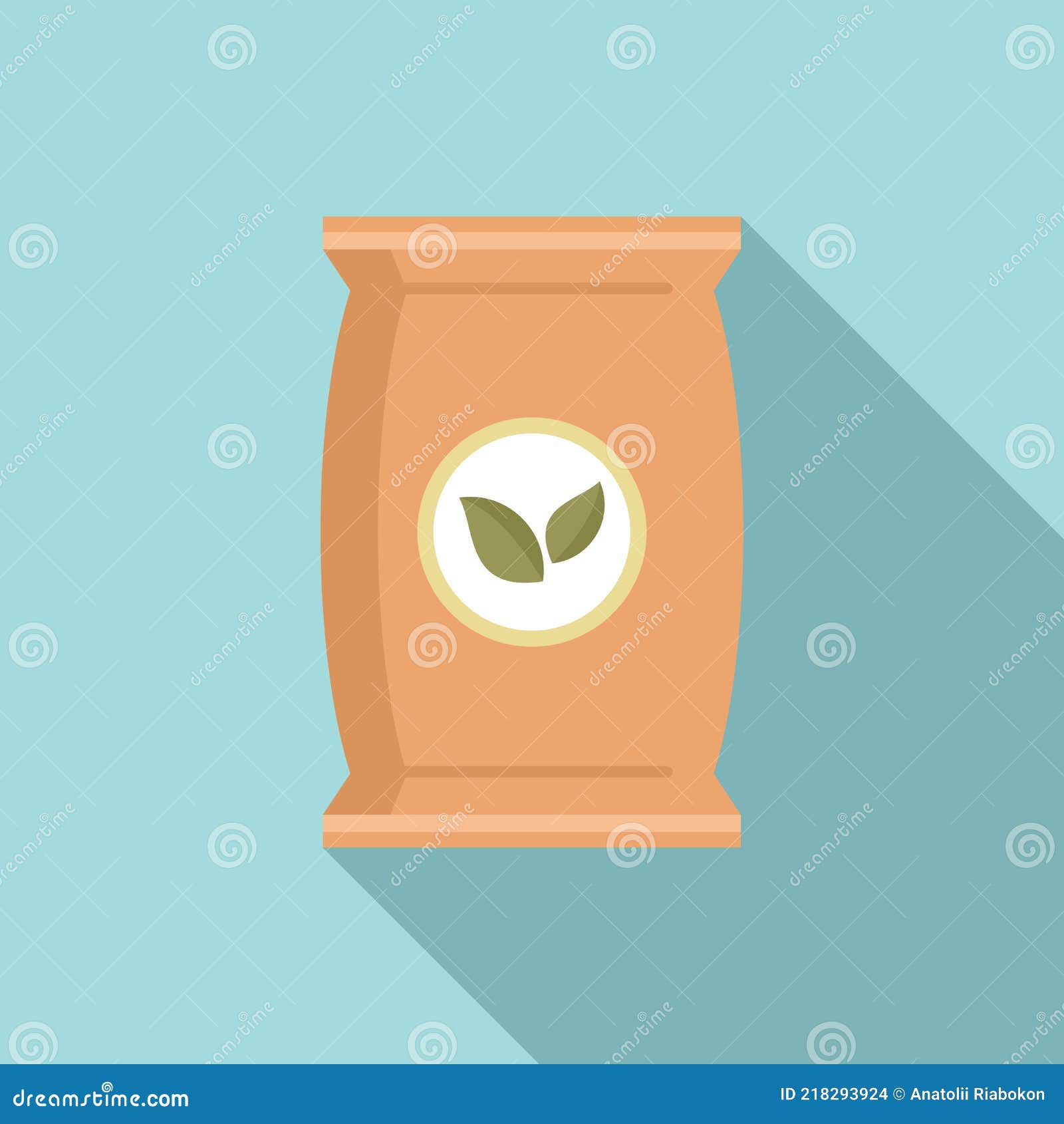 Plant Soil Pack Icon, Flat Style Stock Vector - Illustration of garden ...