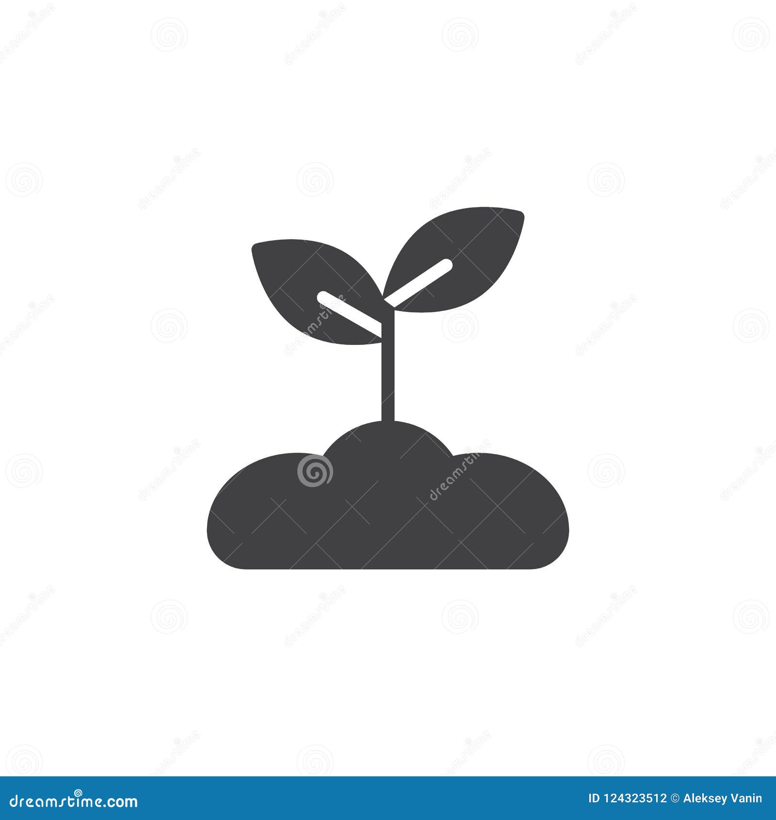 Plant soil vector icon stock vector. Illustration of environment ...