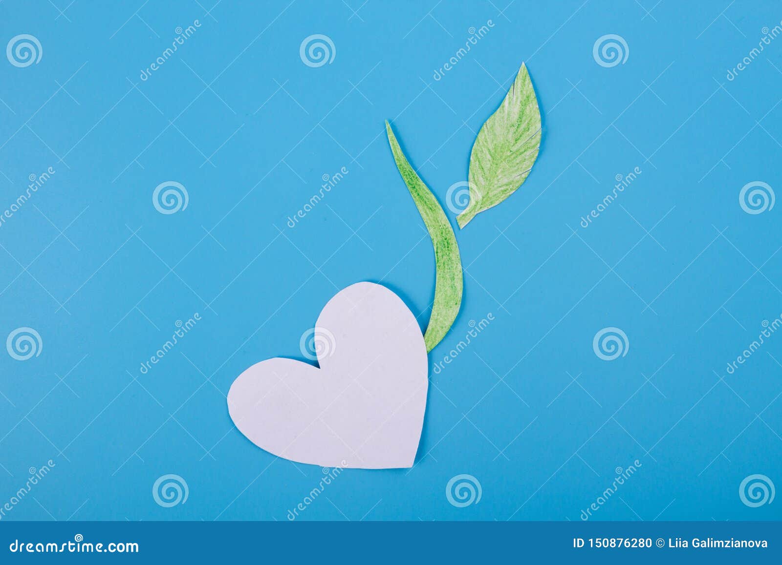 Plant Sprout Symbol with a Heart Stock Photo - Image of flower, heart ...