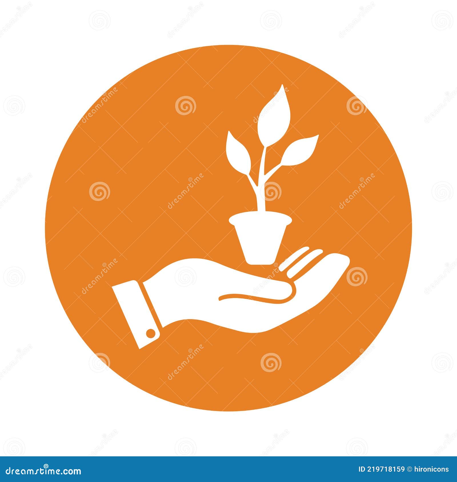 Plant, Start Up Icon. Orange Color Design Stock Vector - Illustration ...