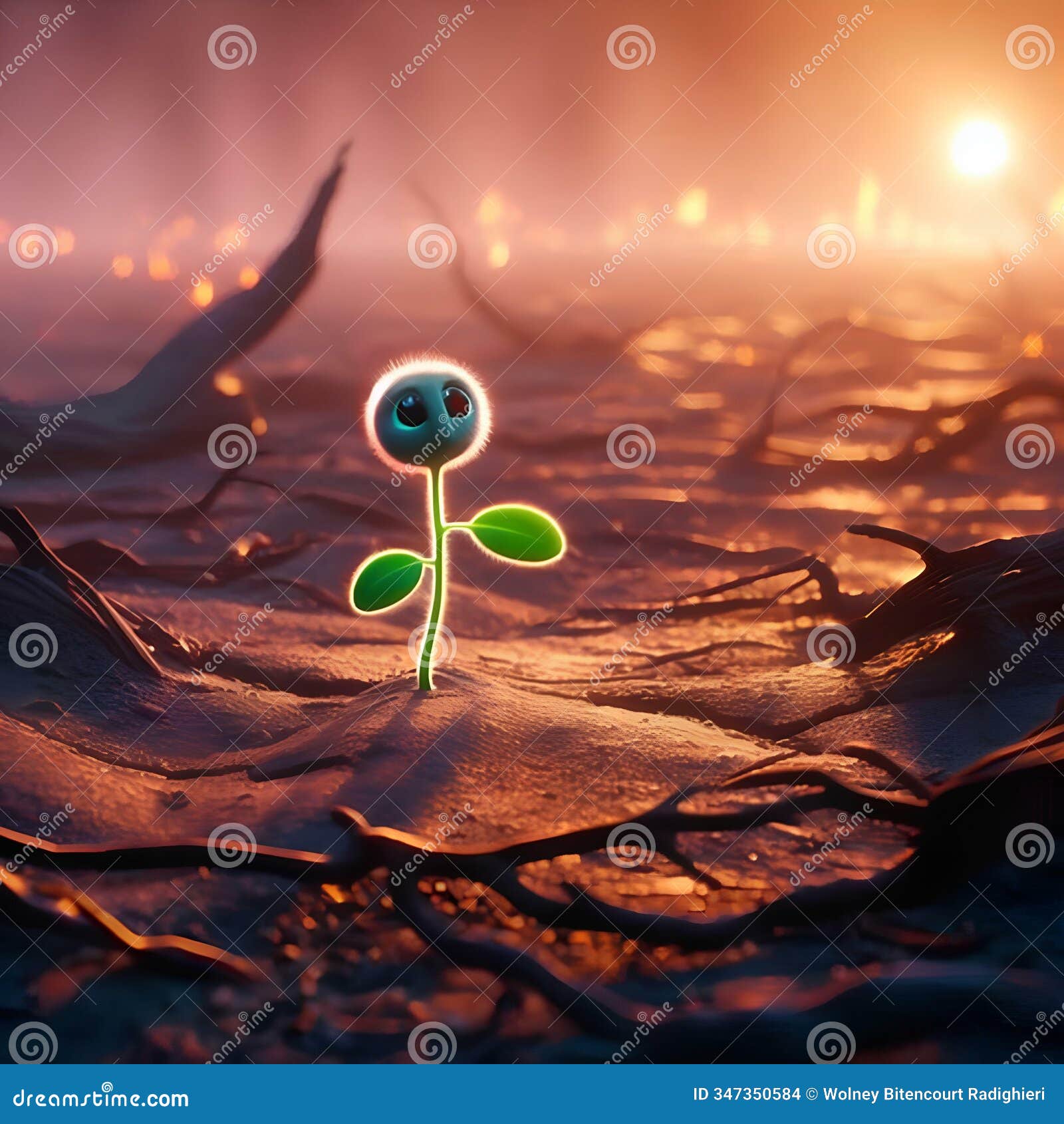 Plant that Symbolizes Hope and Rebirth Stock Illustration ...