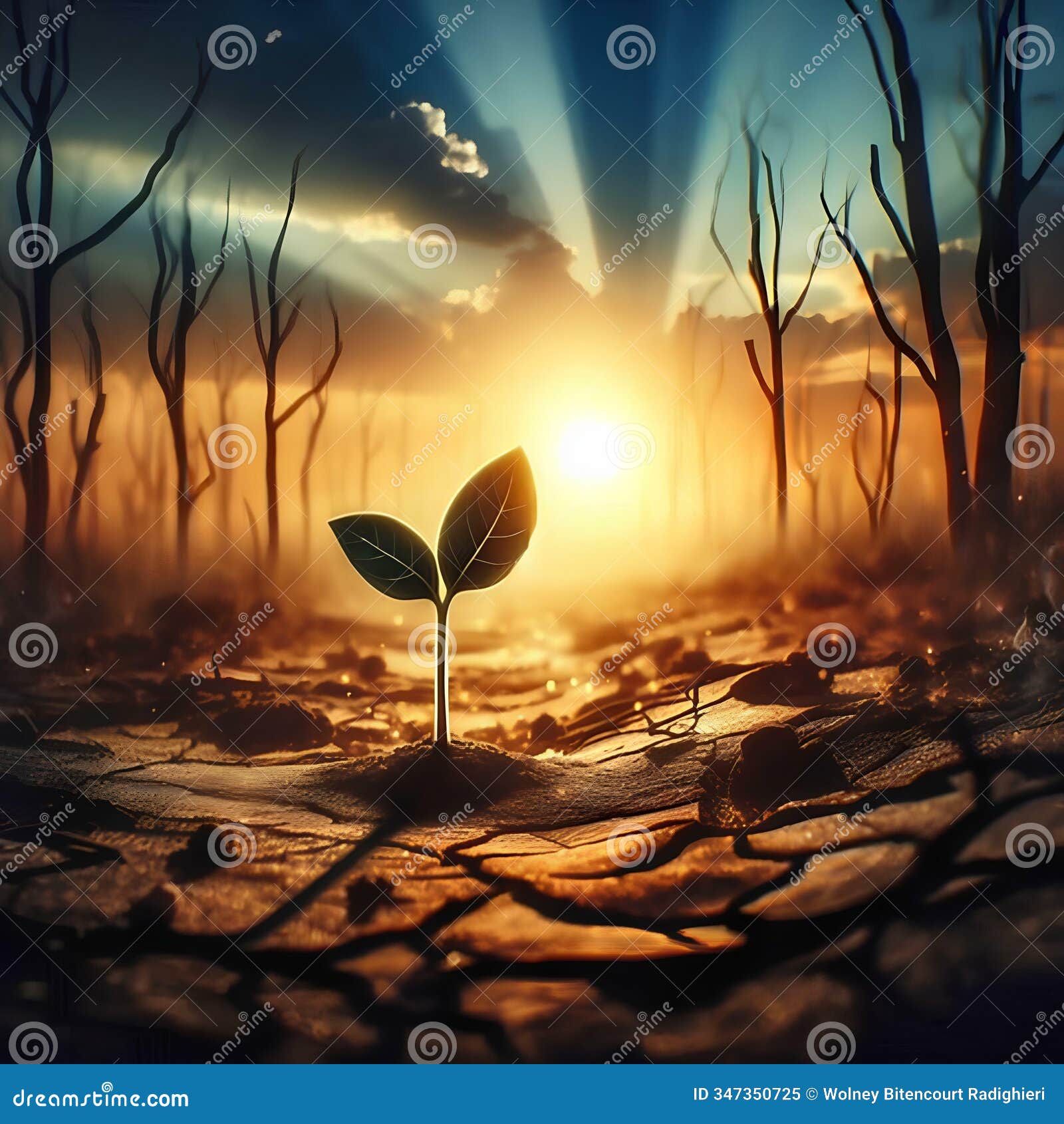 Plant that Symbolizes Hope and Rebirth Stock Illustration ...