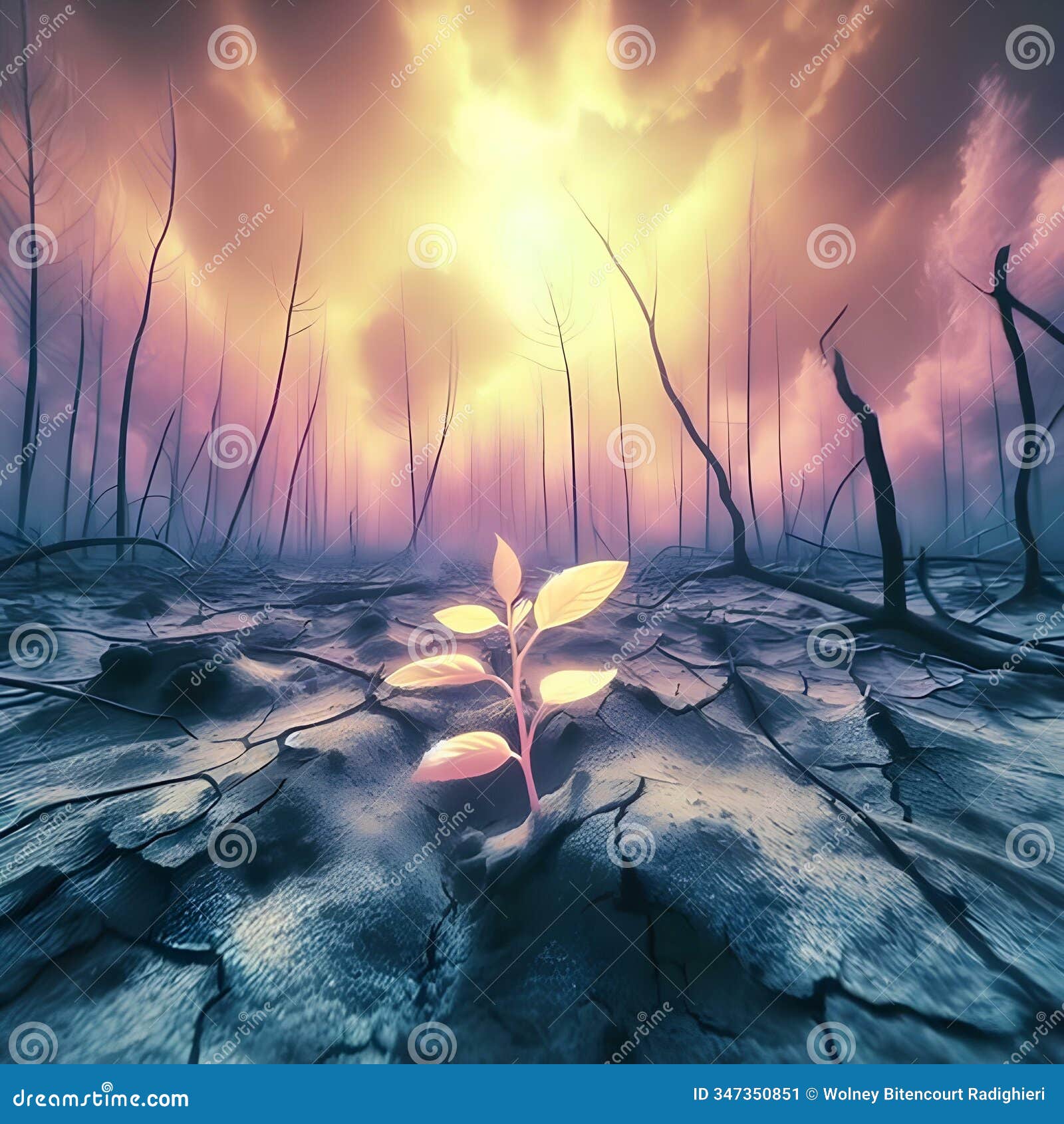 Plant that Symbolizes Hope and Rebirth Stock Illustration ...