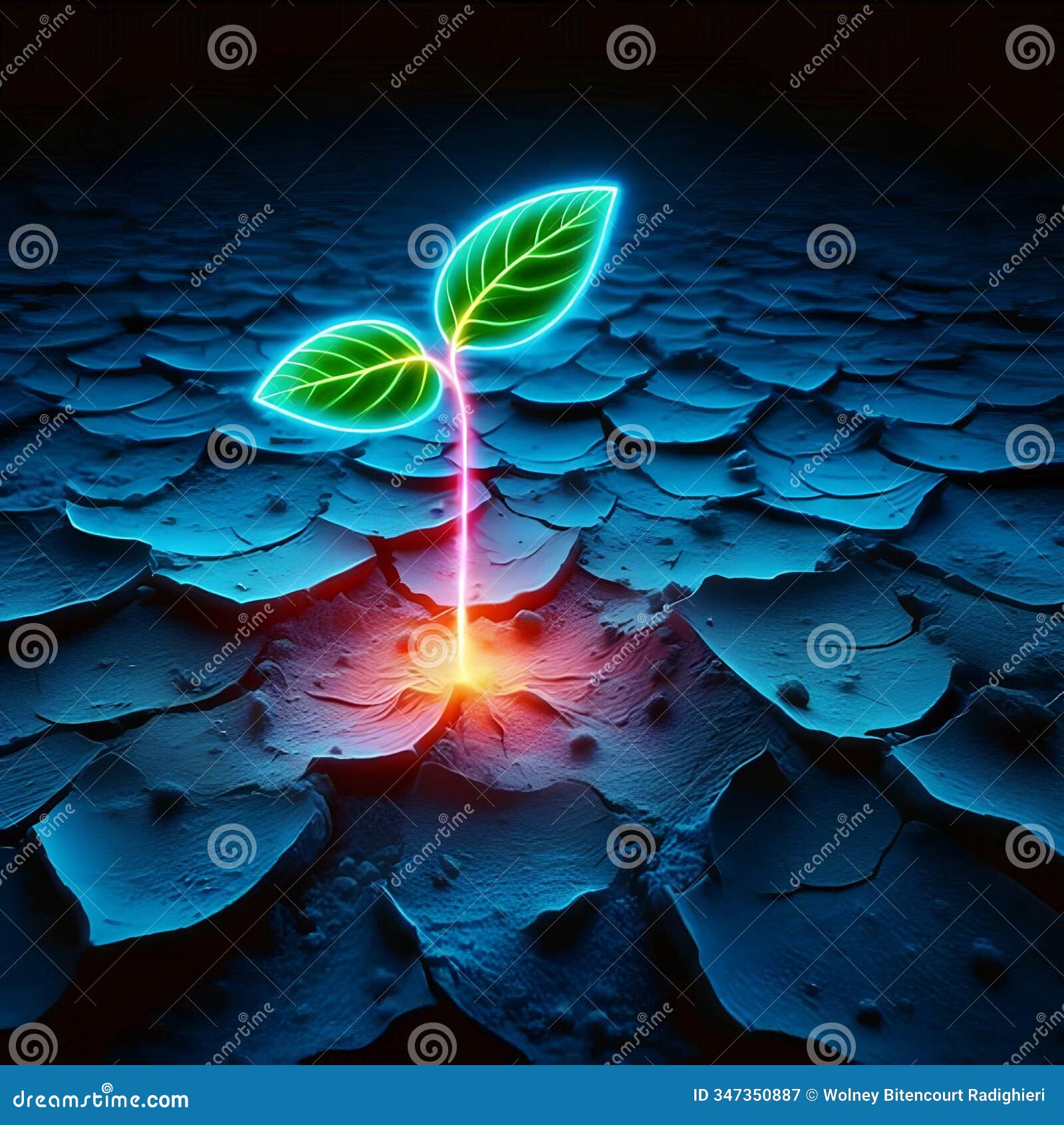 Plant that Symbolizes Hope and Rebirth Stock Illustration ...