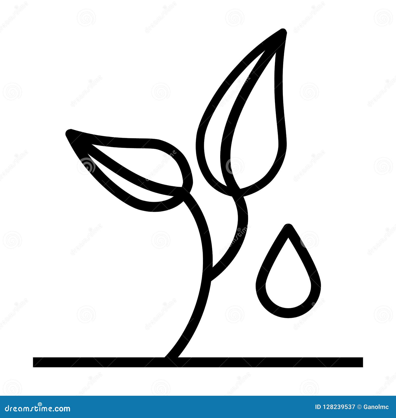 Plant Thin Line Icon 48x48. Simple Minimal Pictogram Stock Vector ...