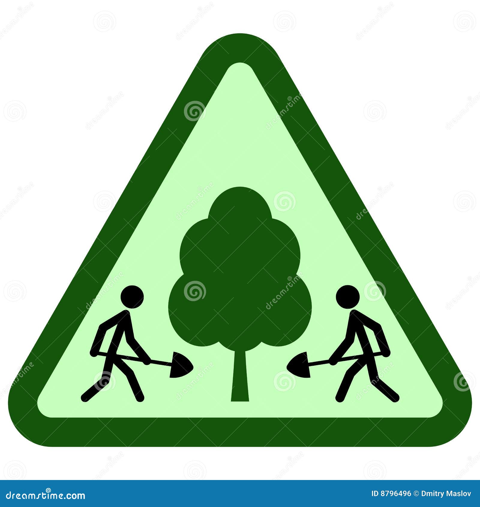 Plant a Tree stock vector. Illustration of spade, nature - 8796496