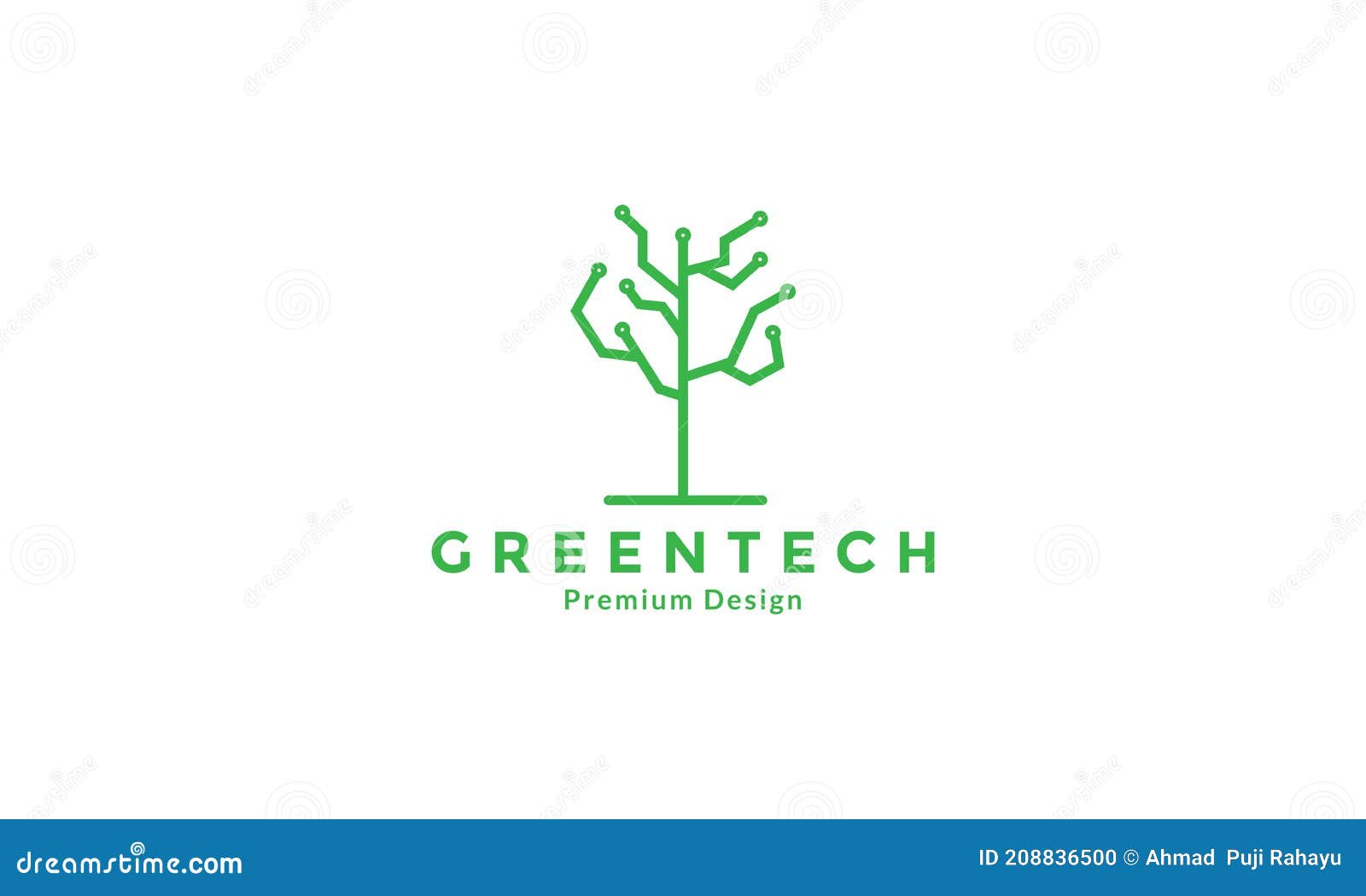 Plant or Tree with Connect Tech Green Logo Symbol Icon Vector Graphic ...