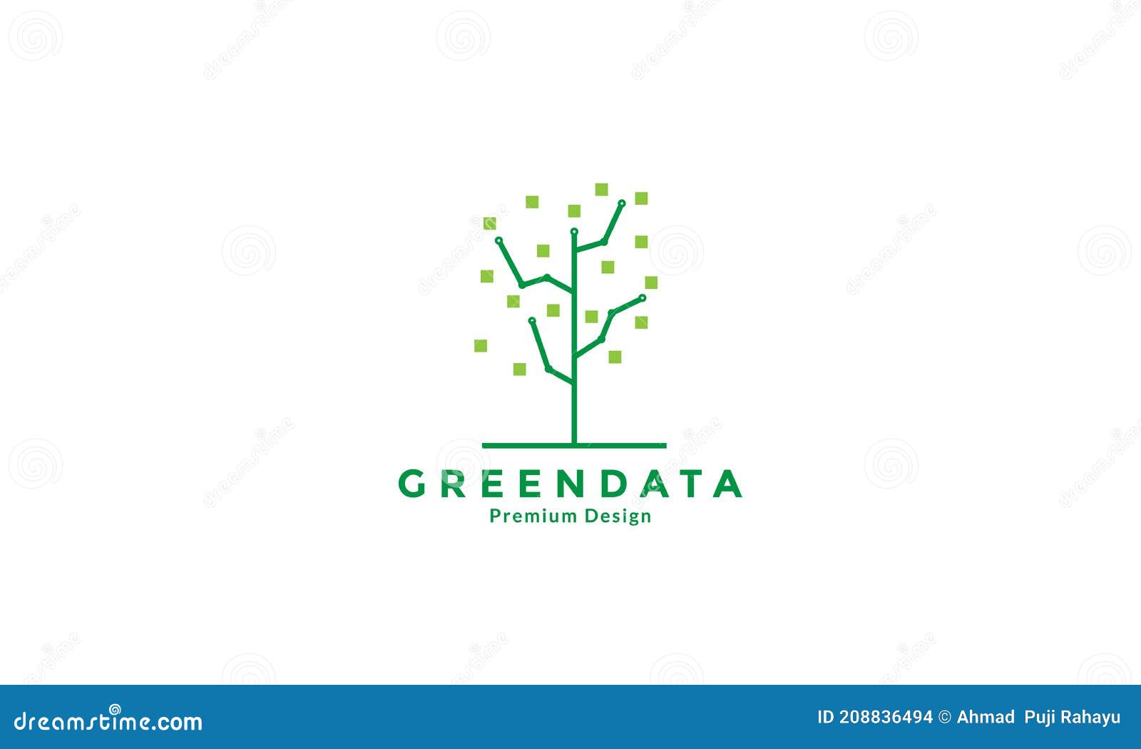 Plant or Tree with Data Tech Green Logo Symbol Icon Vector Graphic ...