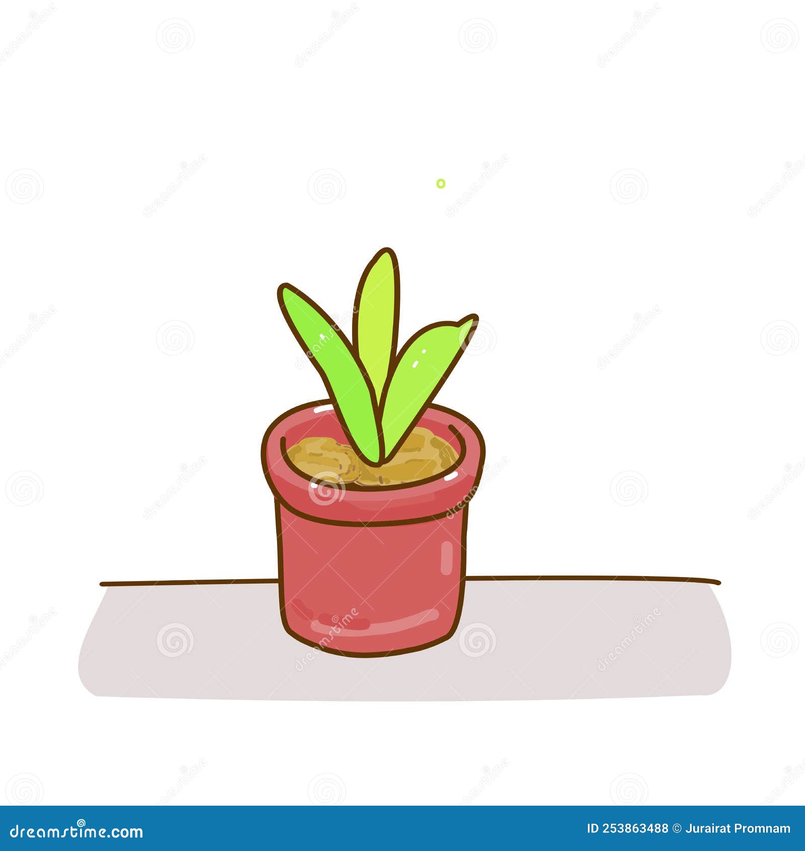 Plant Vector on White Background. Stock Illustration - Illustration of ...