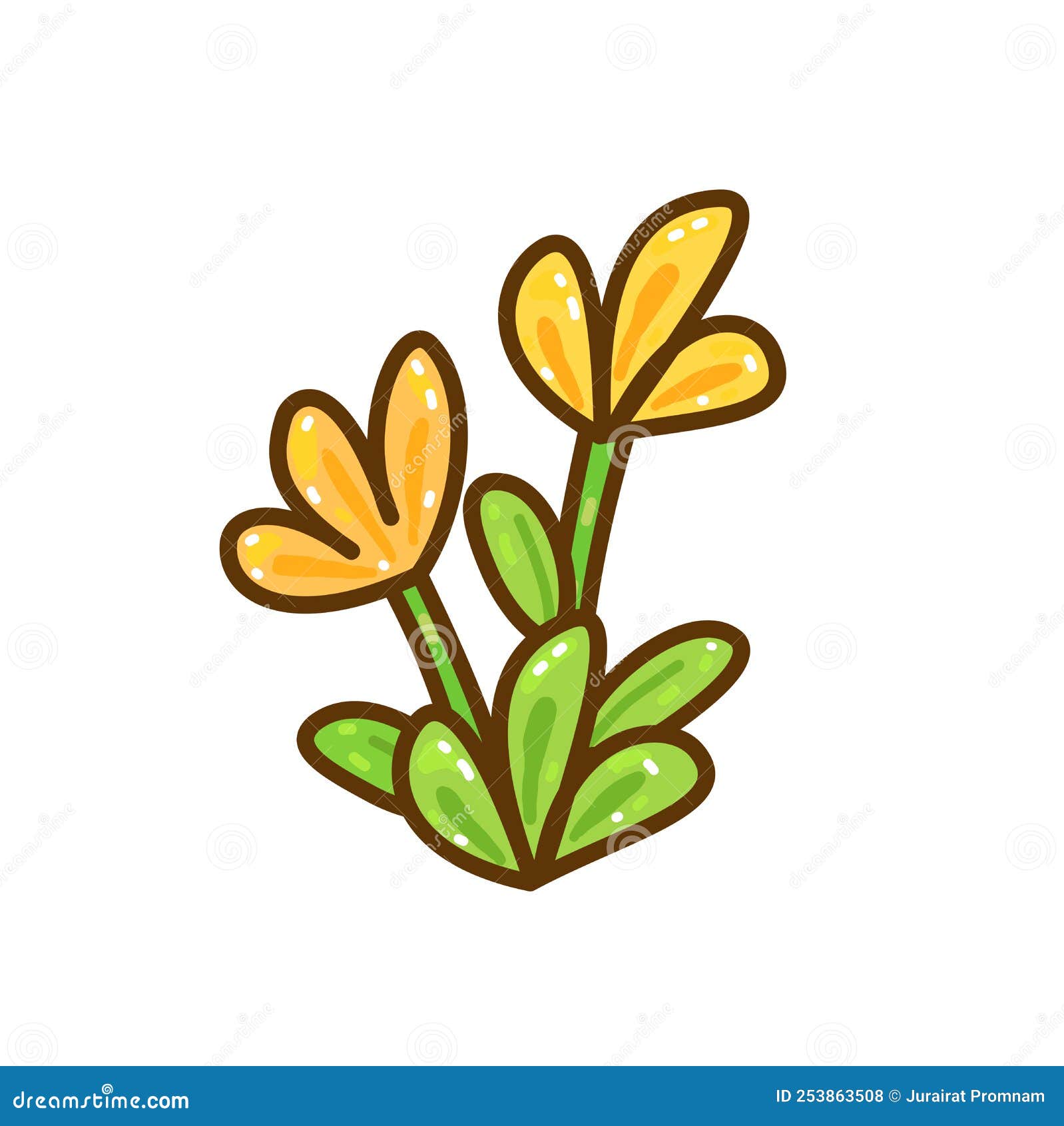 Plant Vector on White Background. Stock Vector - Illustration of juice ...