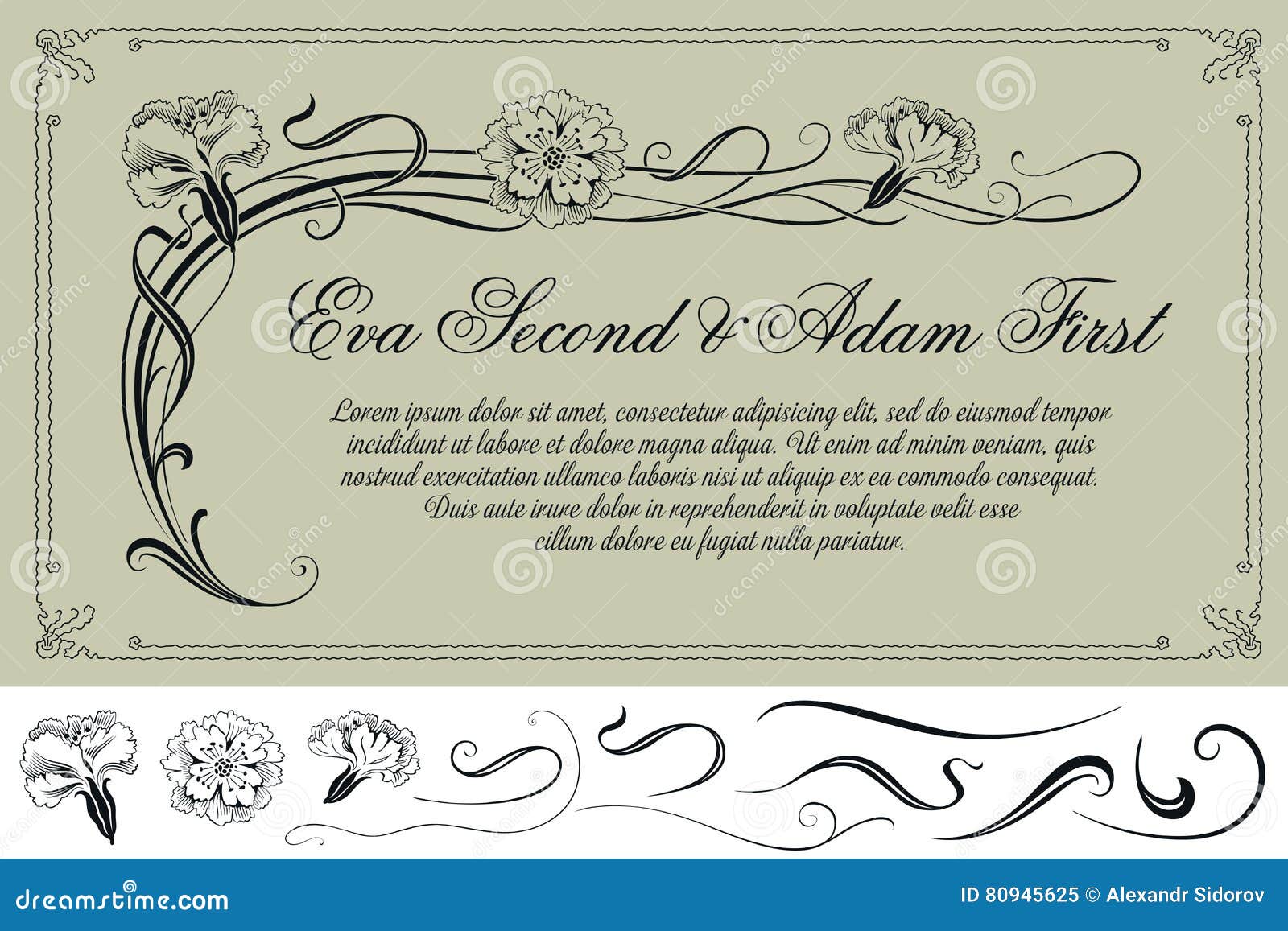 Plant vignette stock vector. Illustration of traditional - 80945625