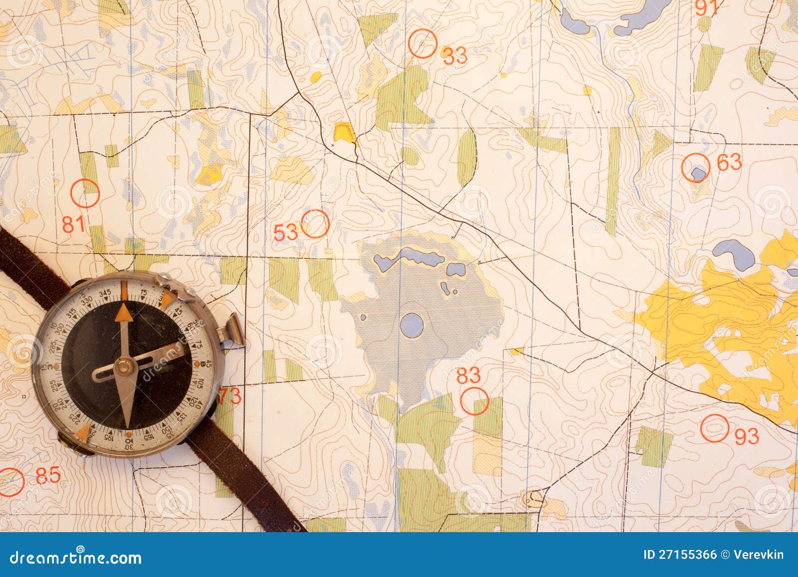 A planta, compas, mapa foto editorial. Imagem de leste - 27155366