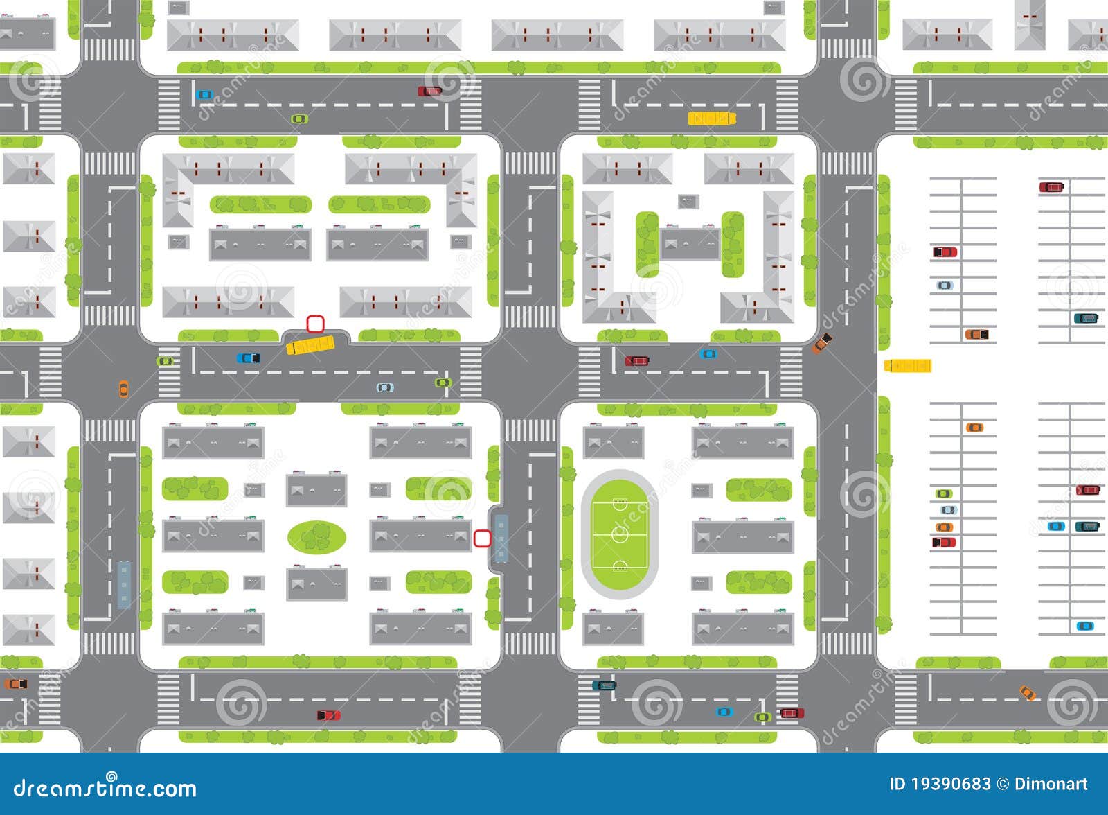 Planta da cidade ilustração do vetor. Ilustração de estradas - 19390683