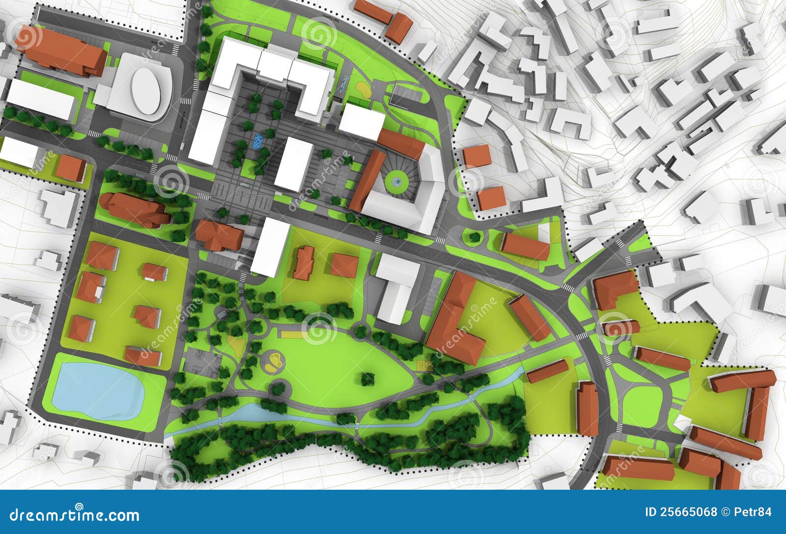 Planta da cidade ilustração stock. Ilustração de bloco - 25665068