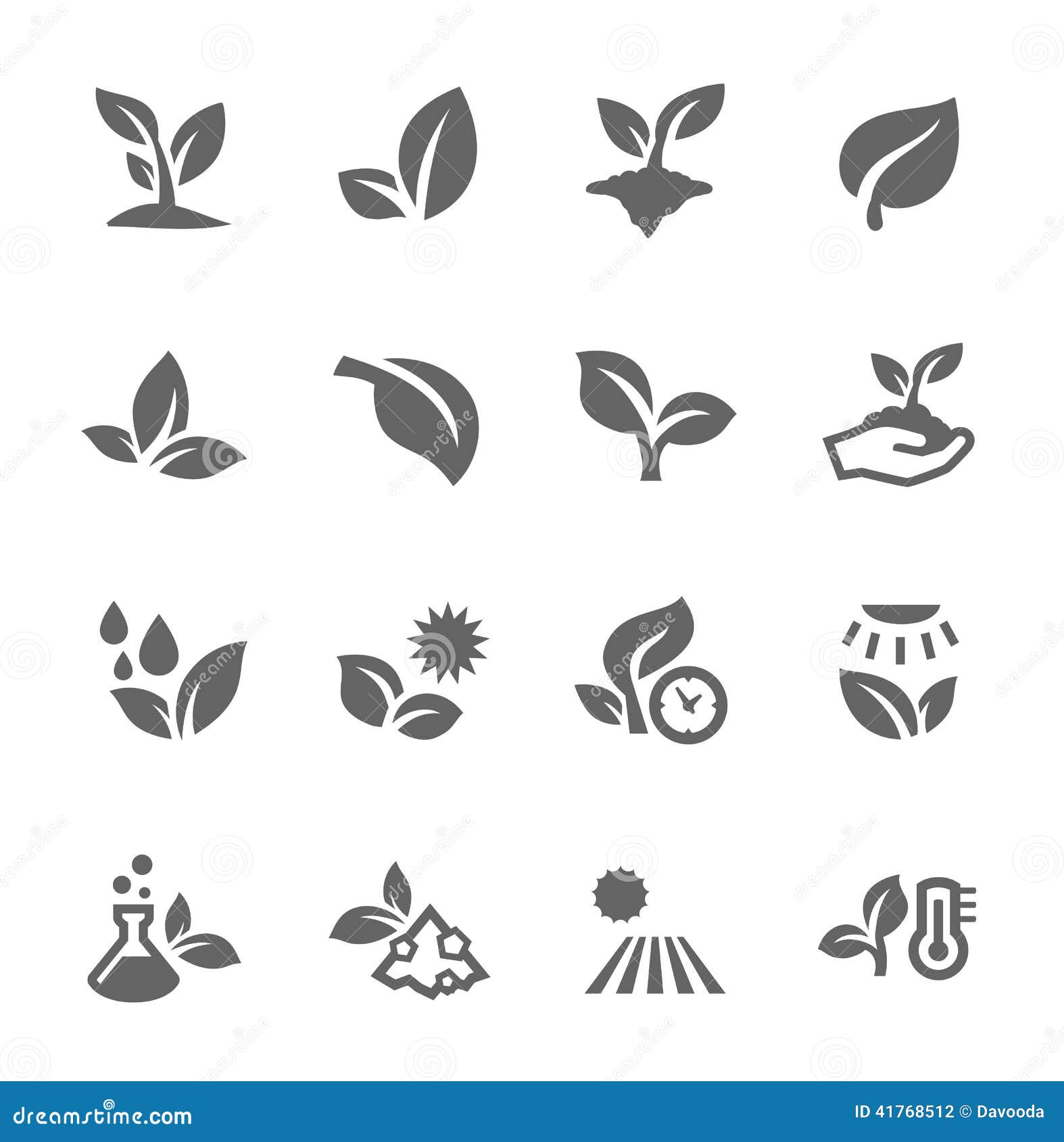 Planta iconos ilustración del vector. Ilustración de salir - 41768512