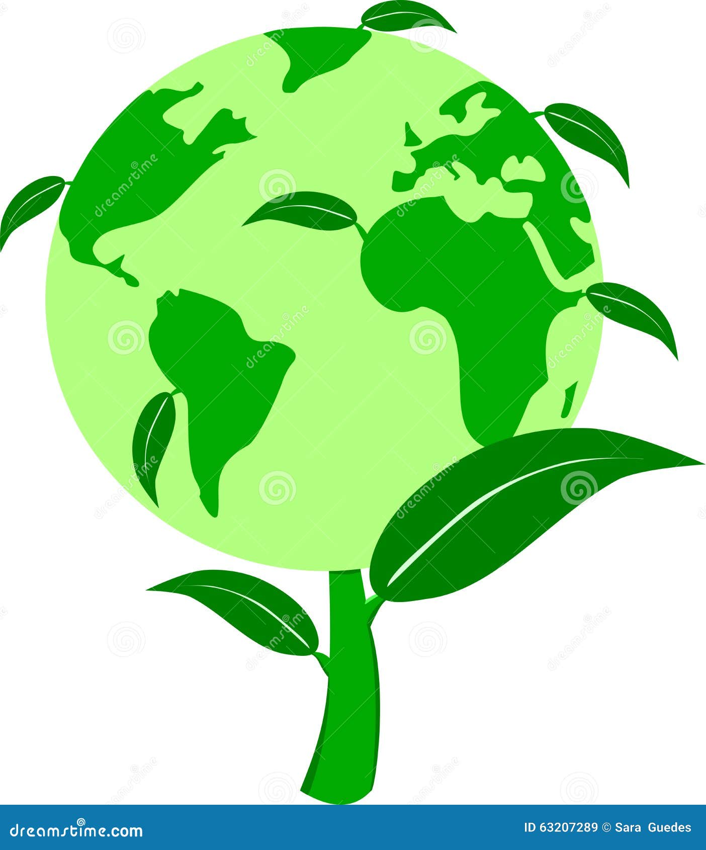 Planta verde del mundo ilustración del vector. Ilustración de recicle ...